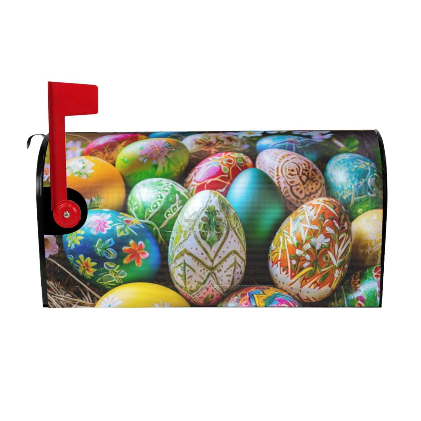 Cauagu Easter Eggs Pattern Magnetic Mailbox Covers, Mailbox Cover ...