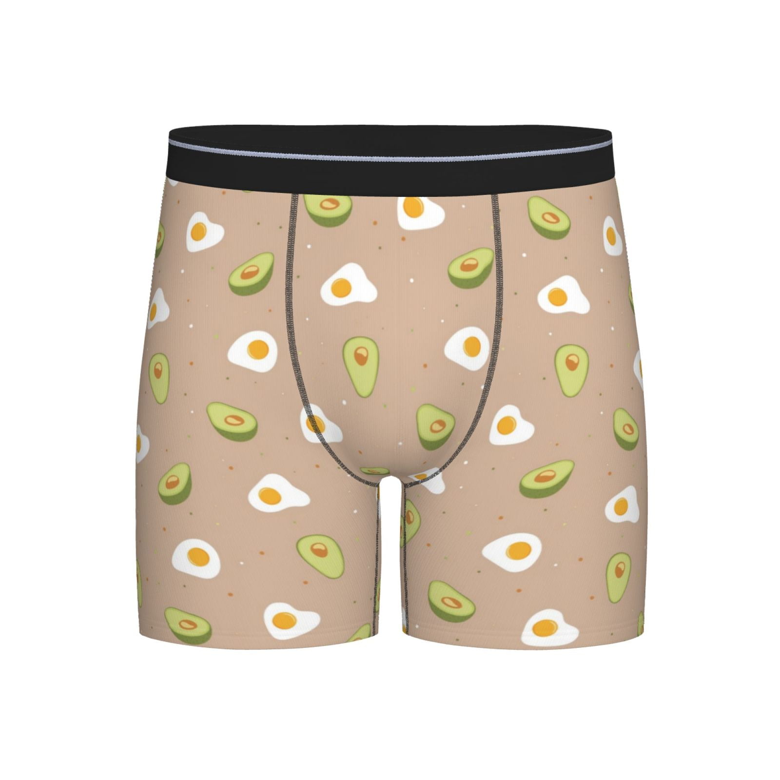 Cauagu Egg and Avocado Print Men's Boxer Briefs, Funny & Cute Underwear ...