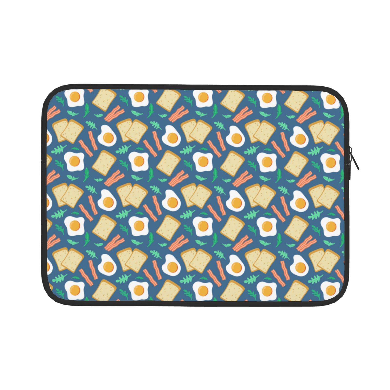 Cauagu Eggs Toast Bacon And Arugula Print Laptop Sleeve Case, Laptop ...
