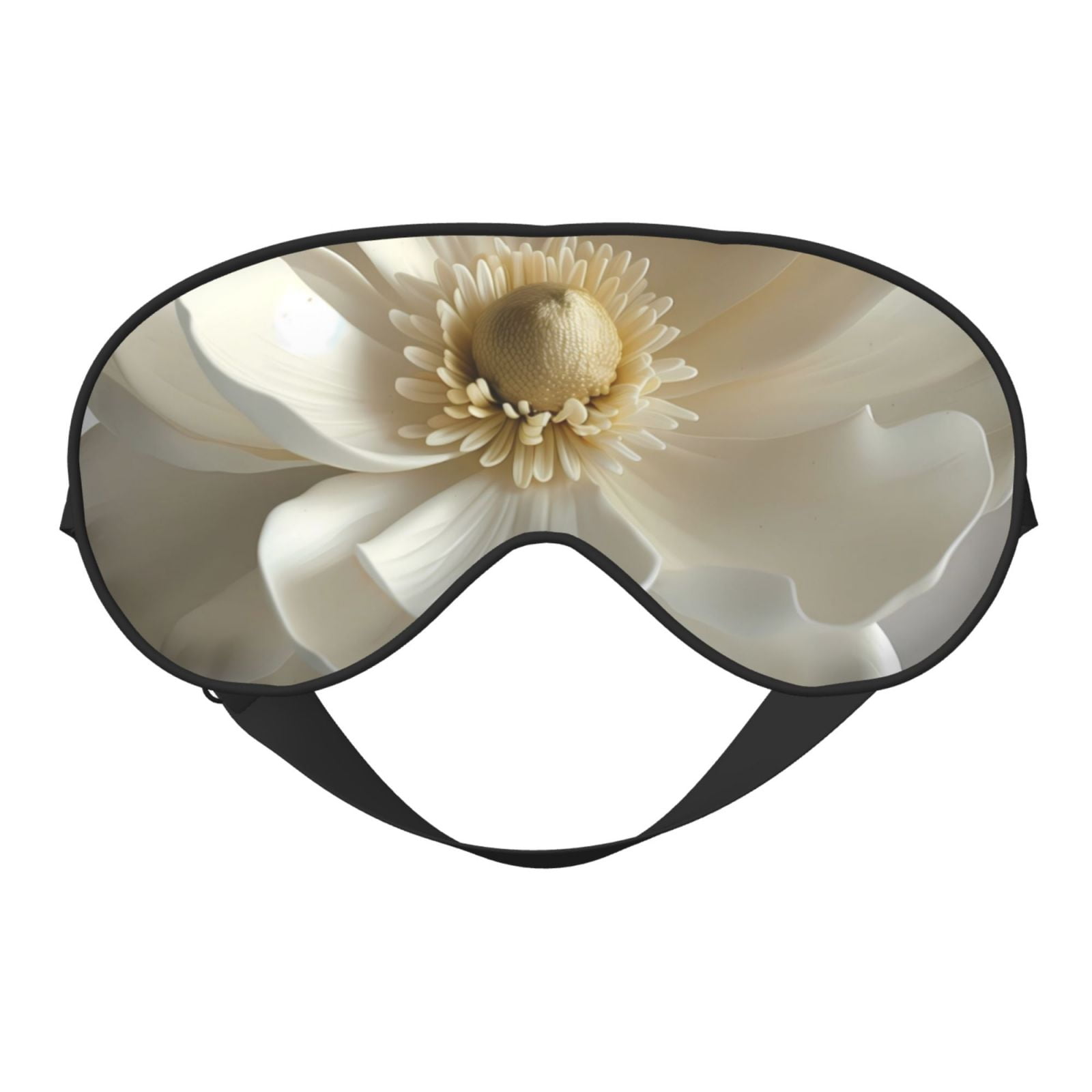 Cauagu Elegant Ivory Flower Print Sleep Eye Mask, Blindfold Eye Sleep ...