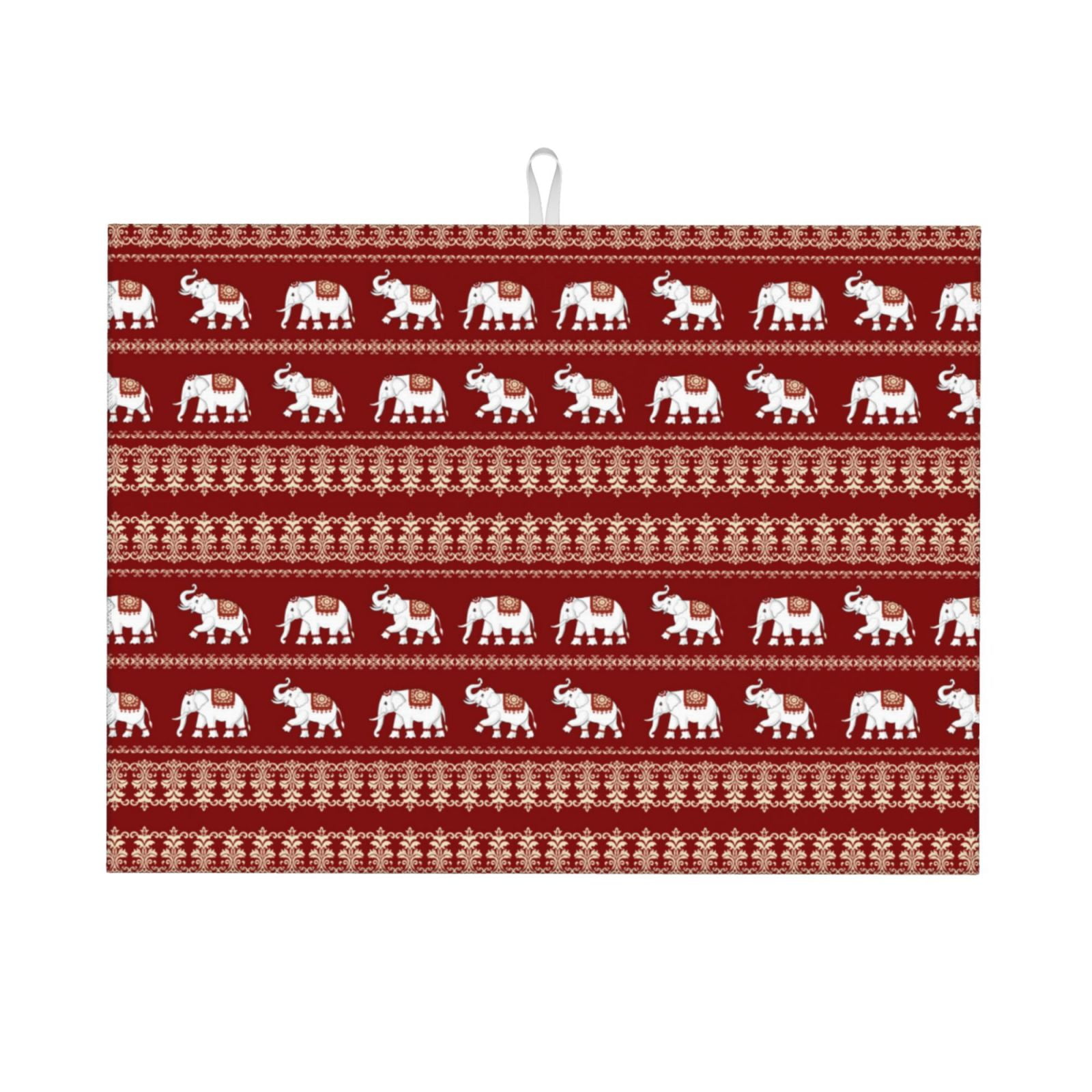 Cauagu Elephant Dish Drying Mat,24*18 inch Absorbent Dish Drainer ...