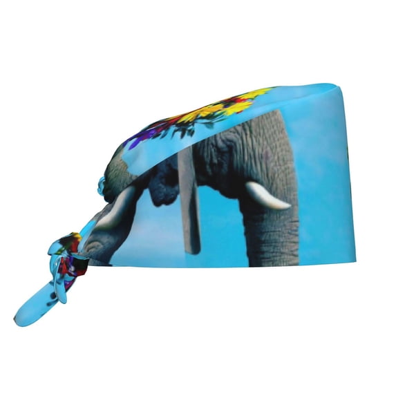 Cauagu Elephant Trunk Couple Flowers Pattern 1 Pcs Working Caps ...