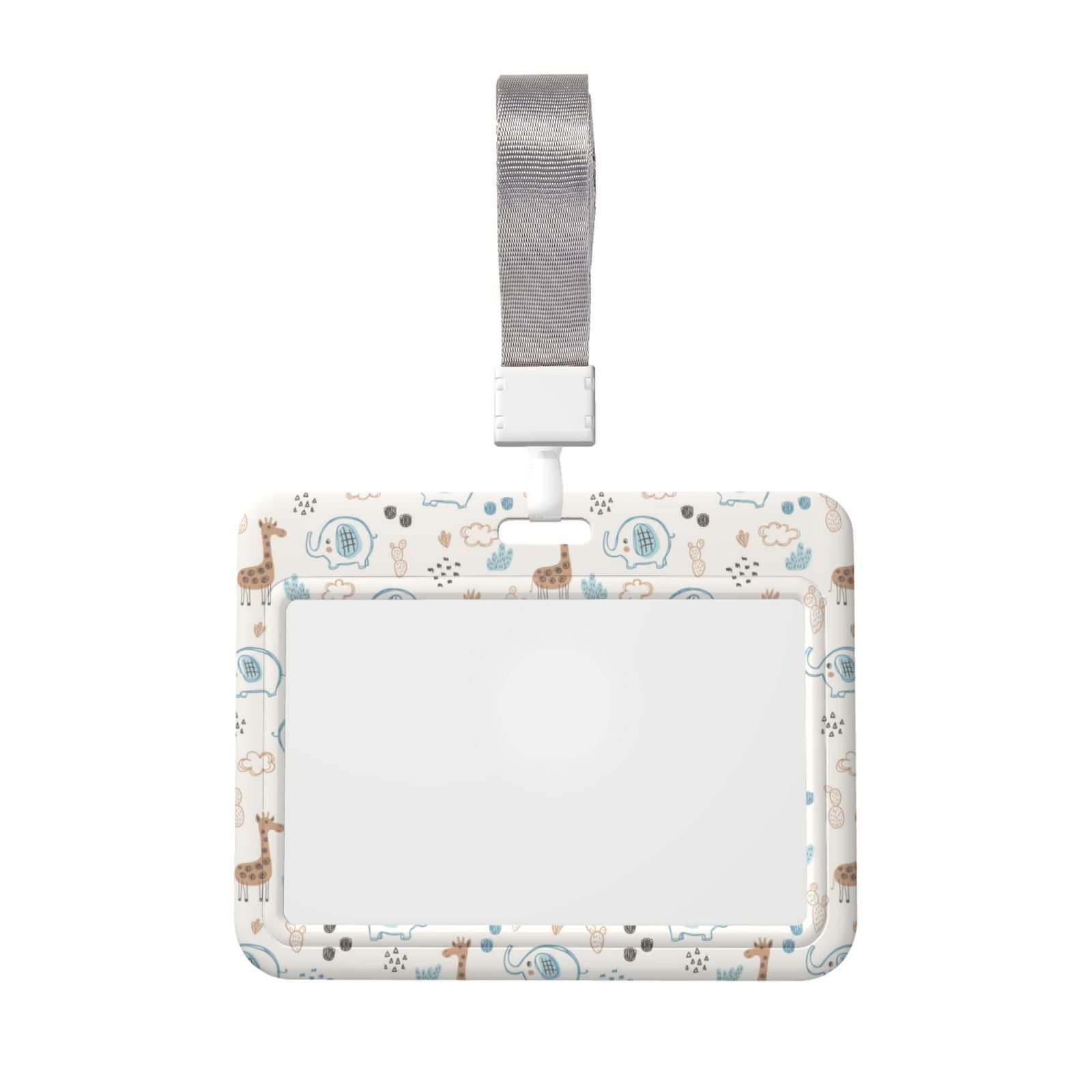 Cauagu Elephants And Giraffes for ID Badge Holder,Badge Holder with ...