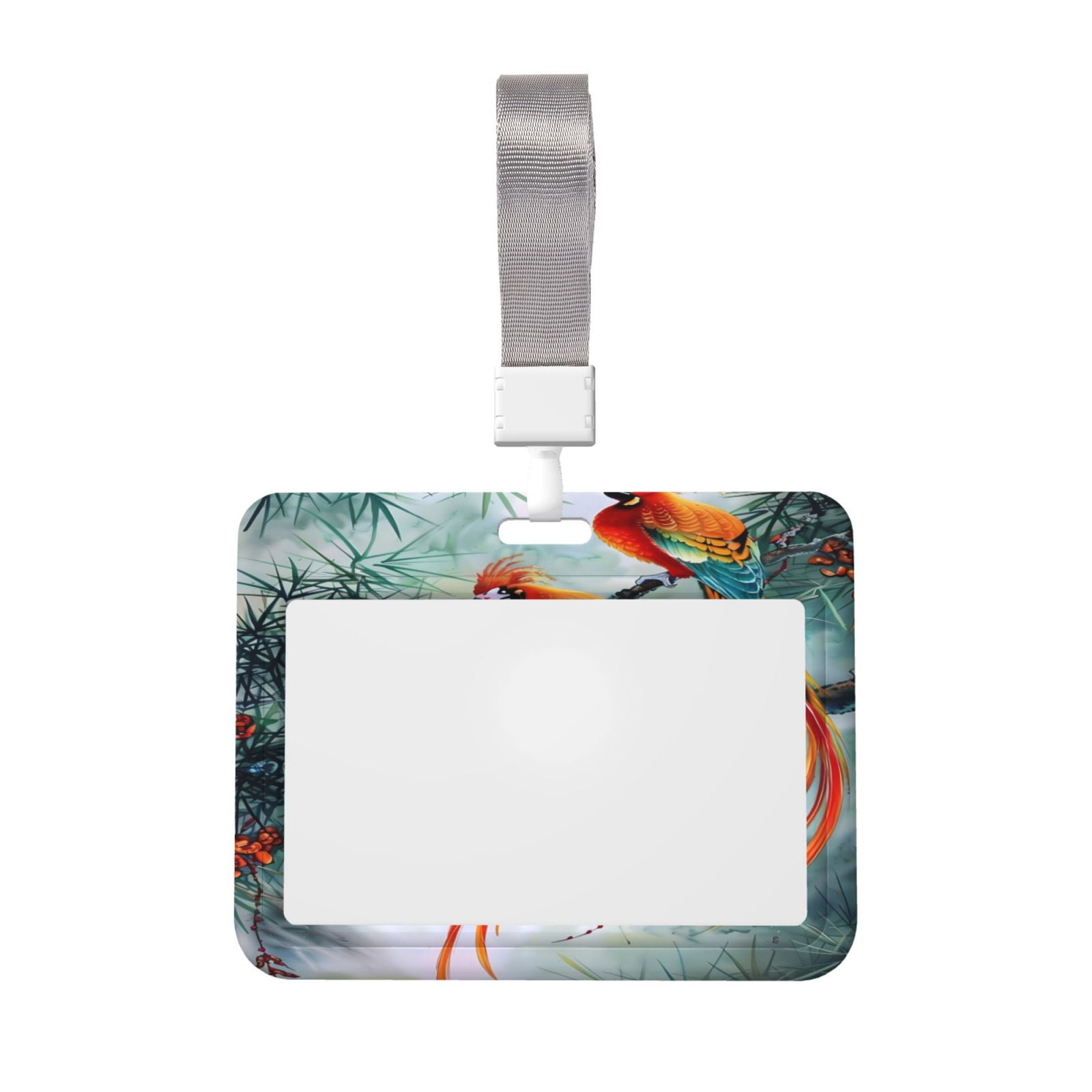 Cauagu Exotic Birds Forest for ID Badge Holder,Badge Holder with ...
