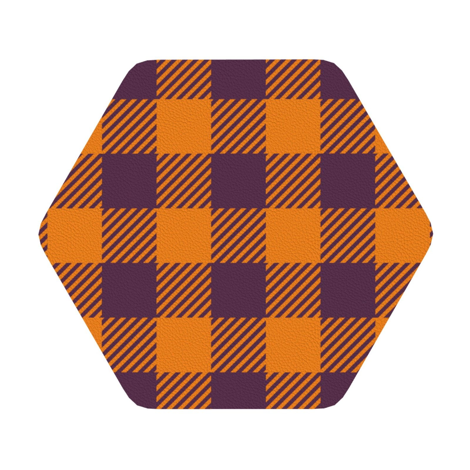 Cauagu Fall Buffalo Plaid for Round Coaster,Drink Coasters Set of 4 ...