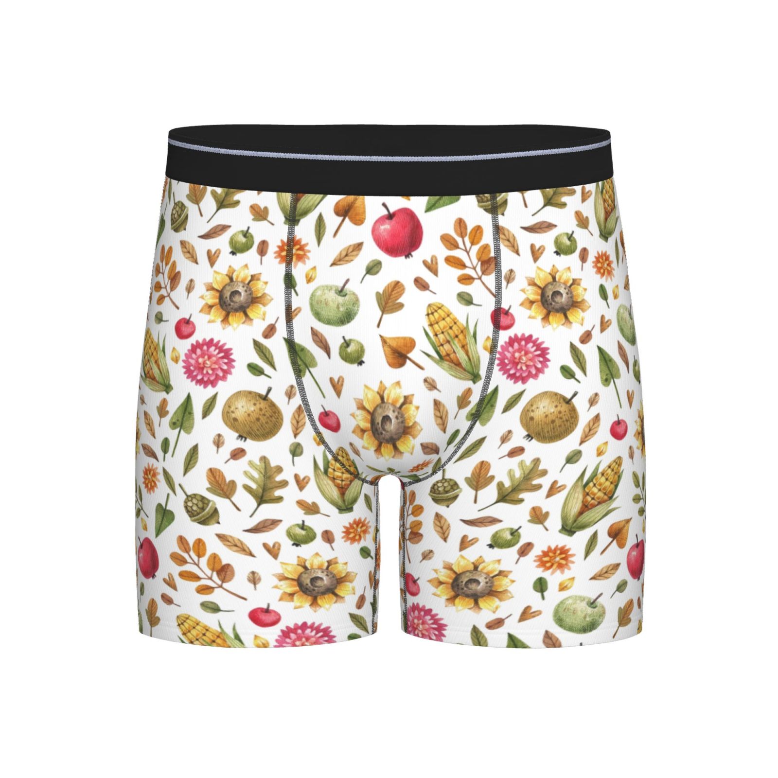 Cauagu Fall Fruits And Vegetables Print Men's Boxer Briefs, Funny ...