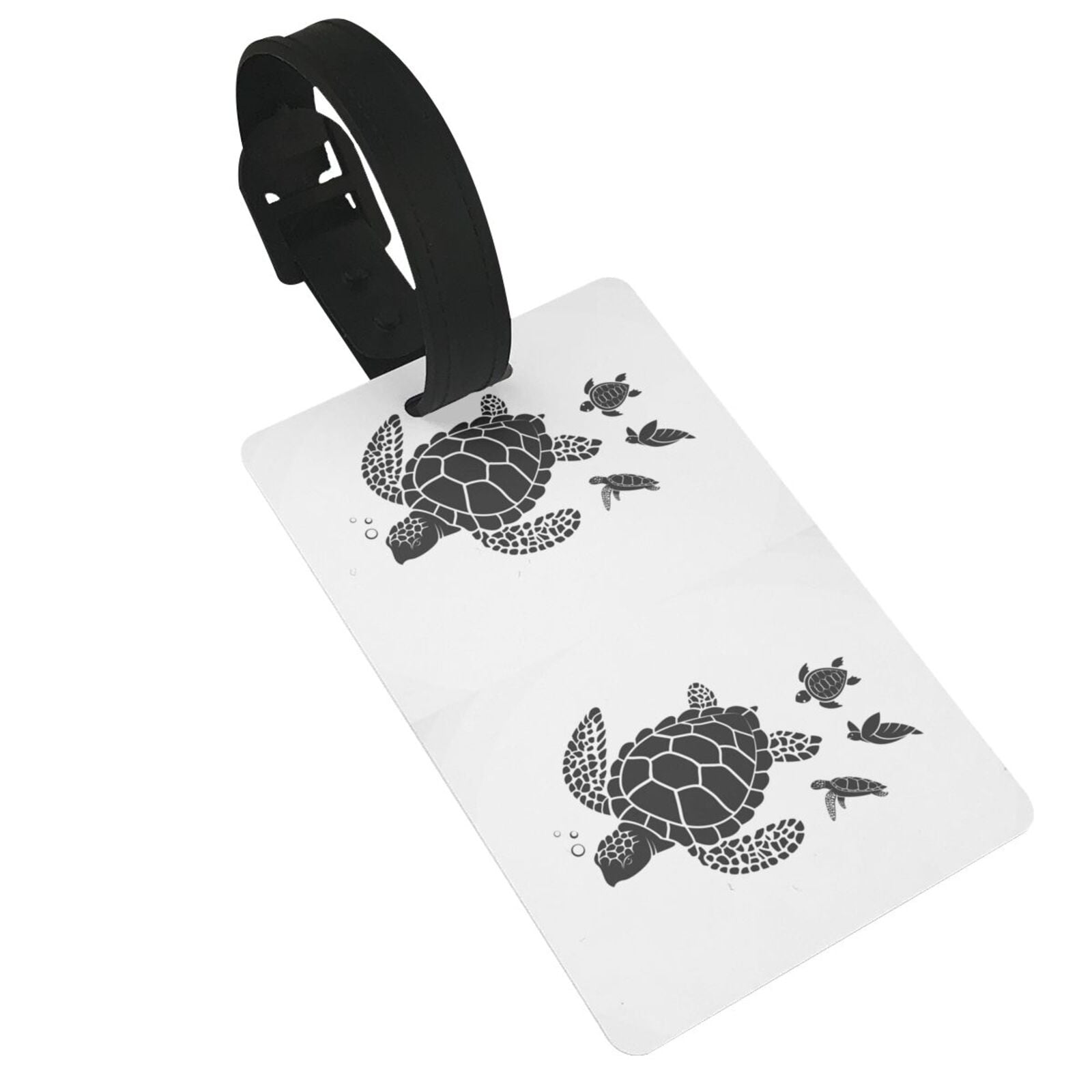 Cauagu Family Of Sea Turtles Print PVC Luggage Tag, Suitcase Label with ...
