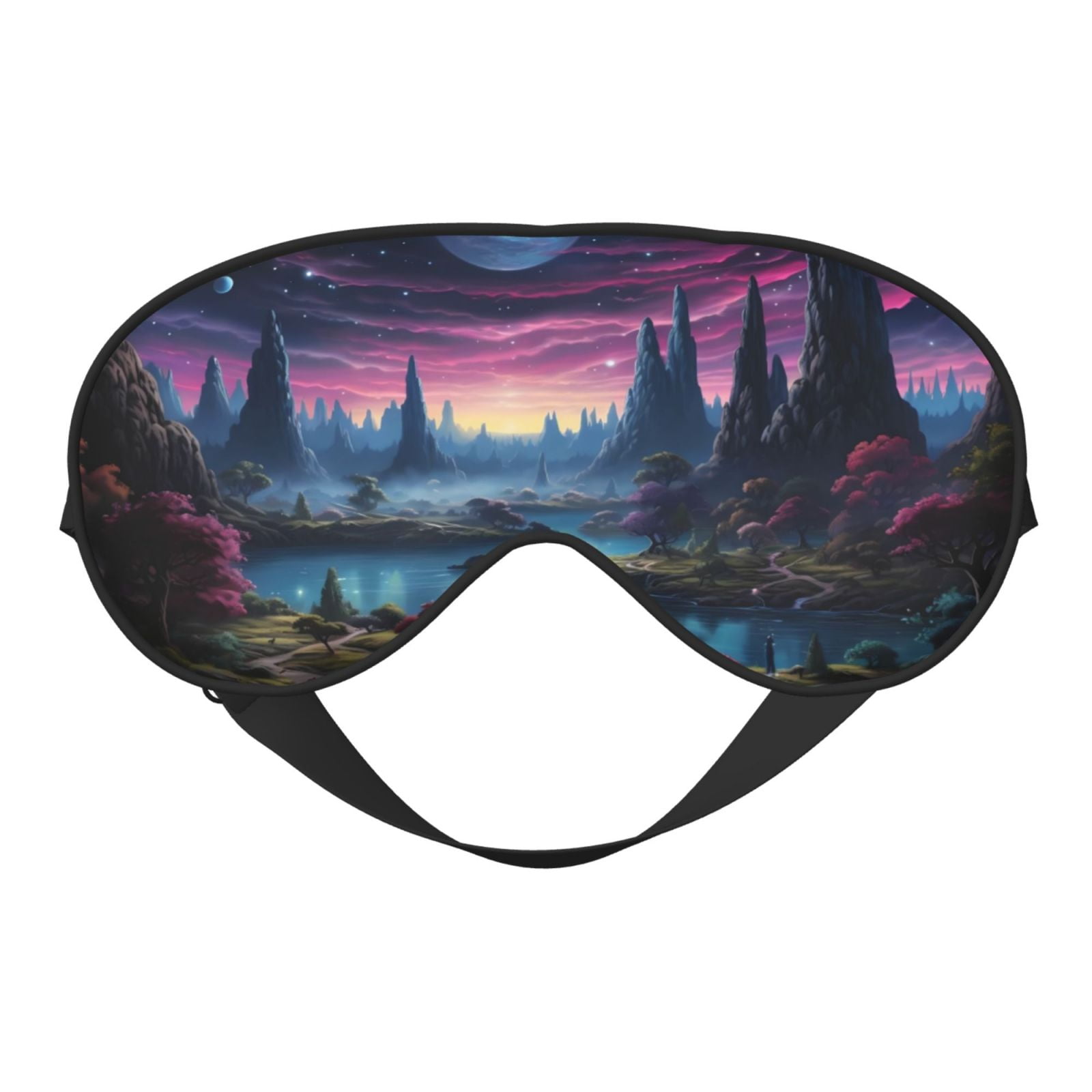 Cauagu Fantasy Landscape Starry Night Print Sleep Eye Mask, Blindfold ...