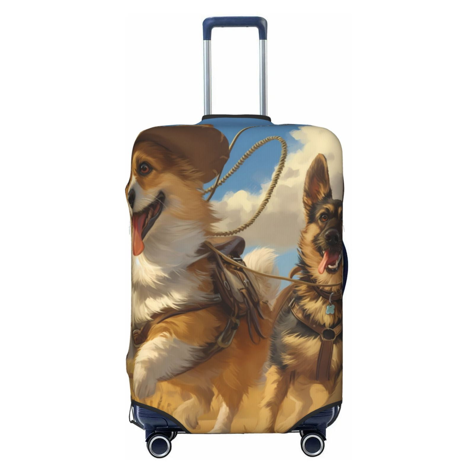Cauagu Farm Corgi German Shepherd Print Travel Luggage Cover,Travel ...