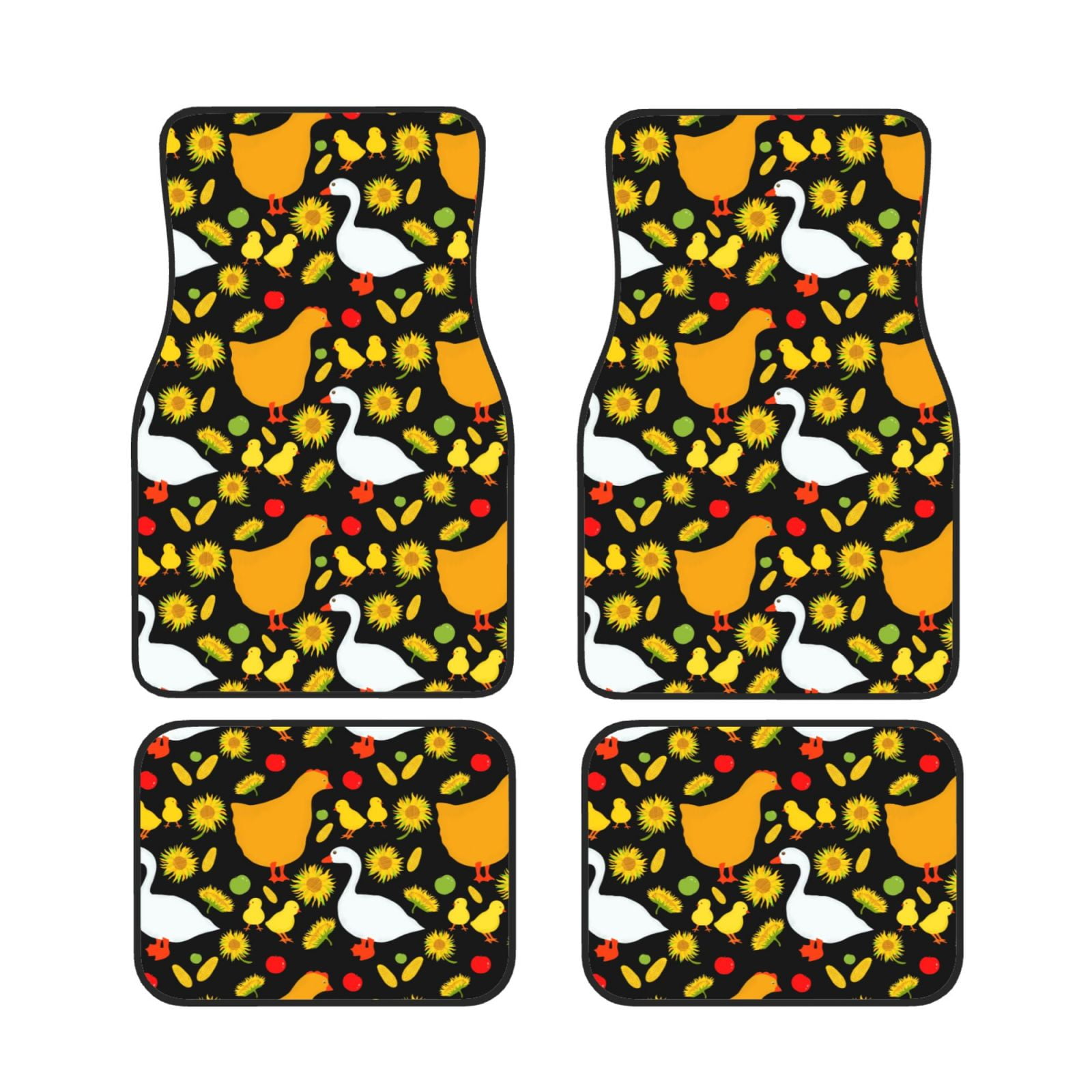 Cauagu Farm Goose Pattern Car Floor Mat Set of 4,Car Carpet Mats Car ...
