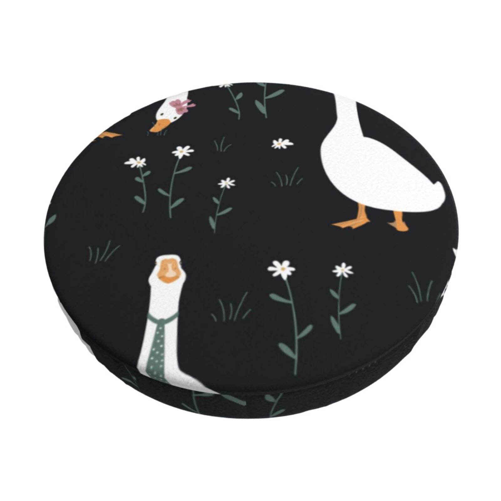 Cauagu Fashionable Goose Print Round Stool Covers,Seat Cushion for ...