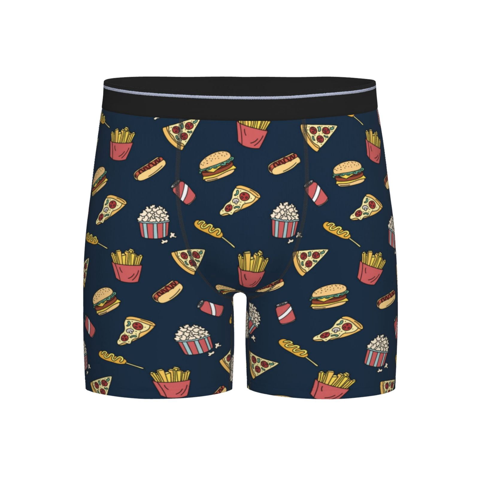 Cauagu Fast Food Print Men's Boxer Briefs, Funny & Cute Underwear ...