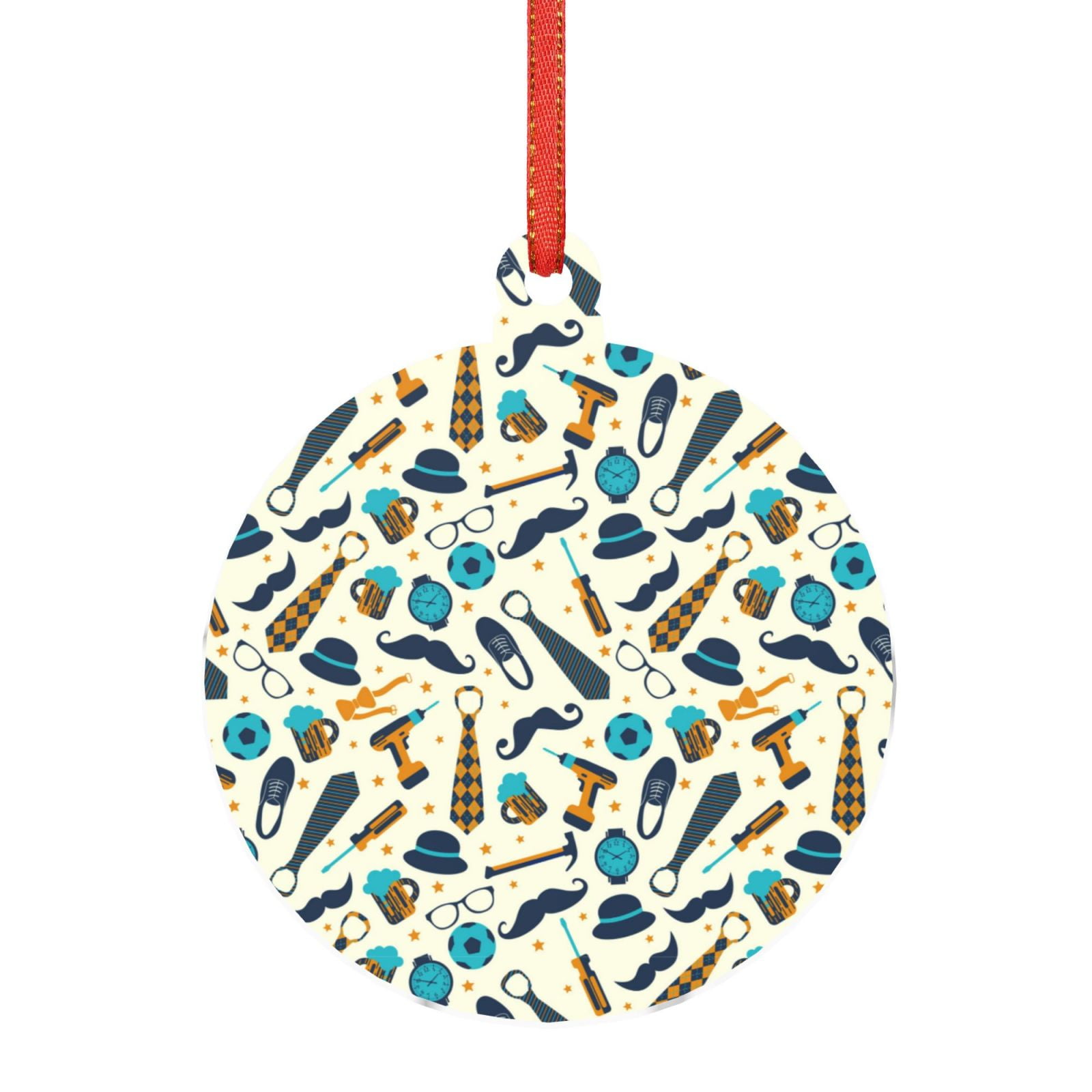 Cauagu Fathers day Pattern Acrylic Christmas Pendant,1-Pack Christmas ...