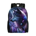 Cauagu Feathered Wolf Print Backpacks,Travel Daypack Casual Laptop ...