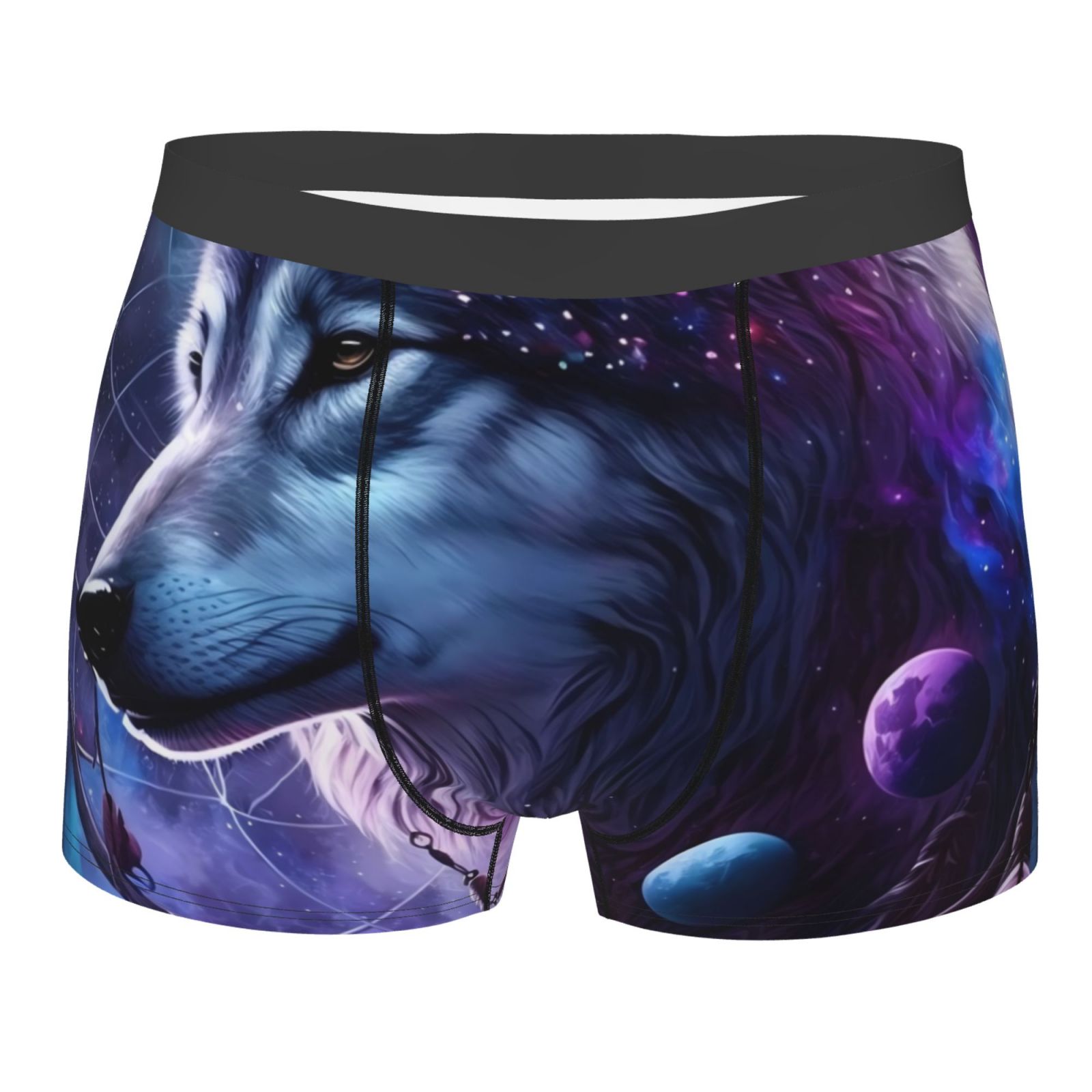 Cauagu Feathered Wolf Print Boxer Briefs for Men,Comfortable Breathable ...