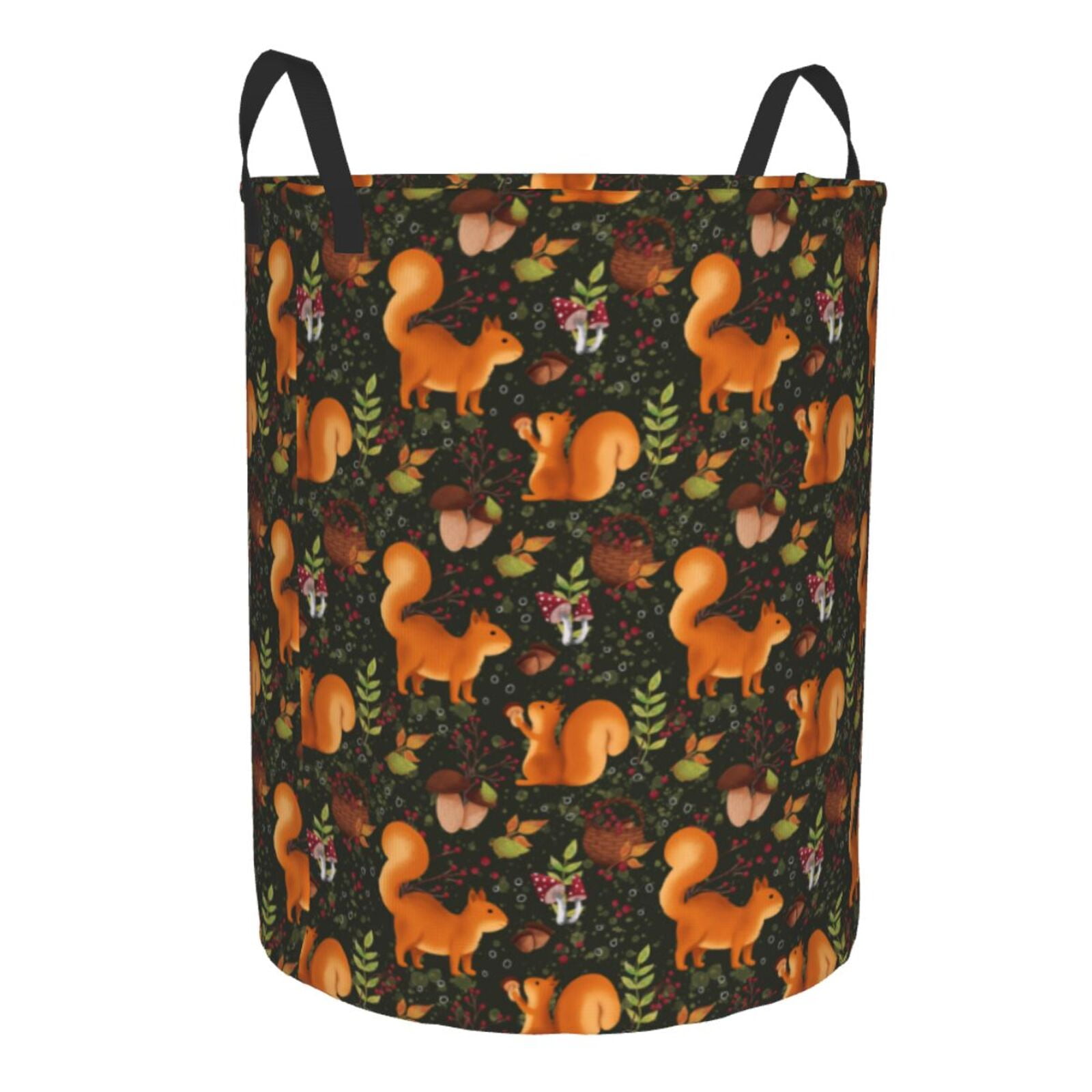 Cauagu Festive Squirrels Dark Forest for Laundry Basket,Collapsible ...