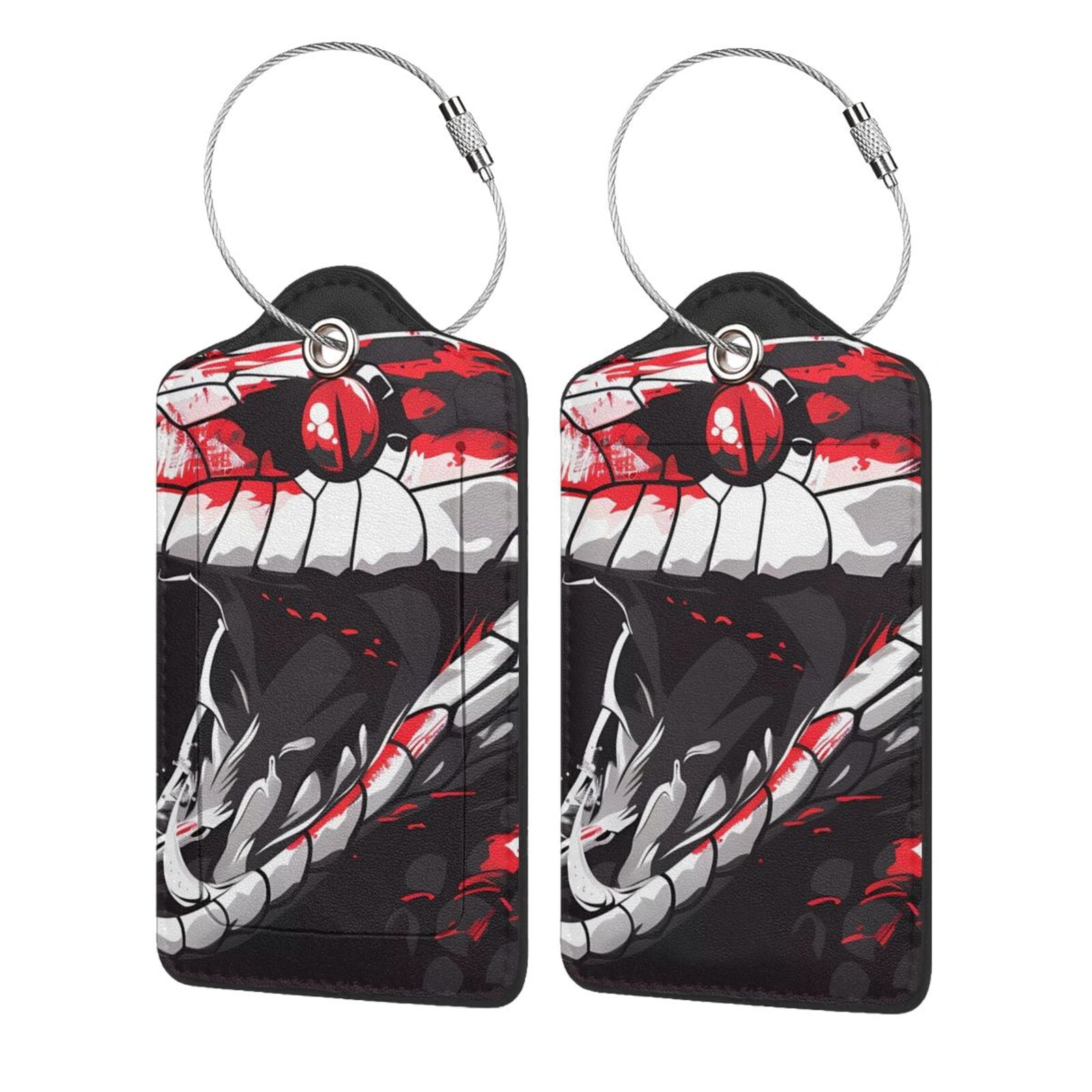 Cauagu Fierce Red Viper Graphic Art Pattern Luggage Tags,Leather ...