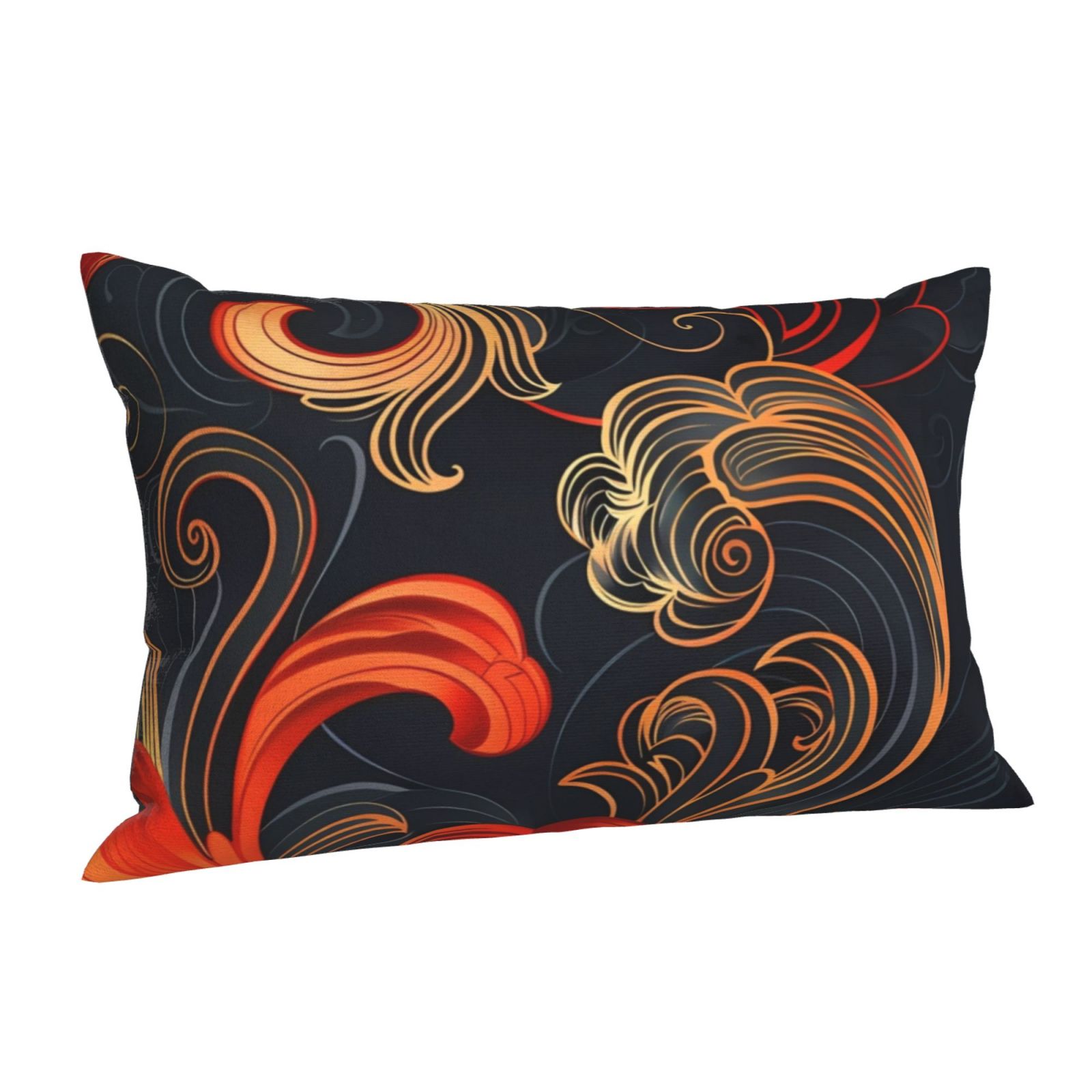 Cauagu Fiery Floral Pattern Print Pillow Covers with Envelope Closure ...