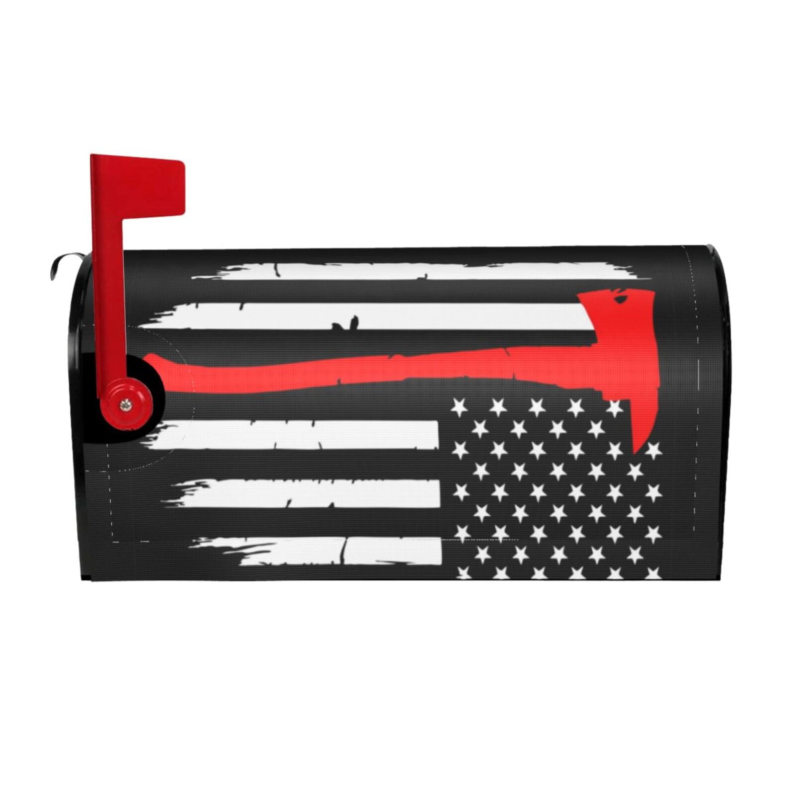 Cauagu Firefighters USA Flag Pattern Magnetic Mailbox Covers, Mailbox ...