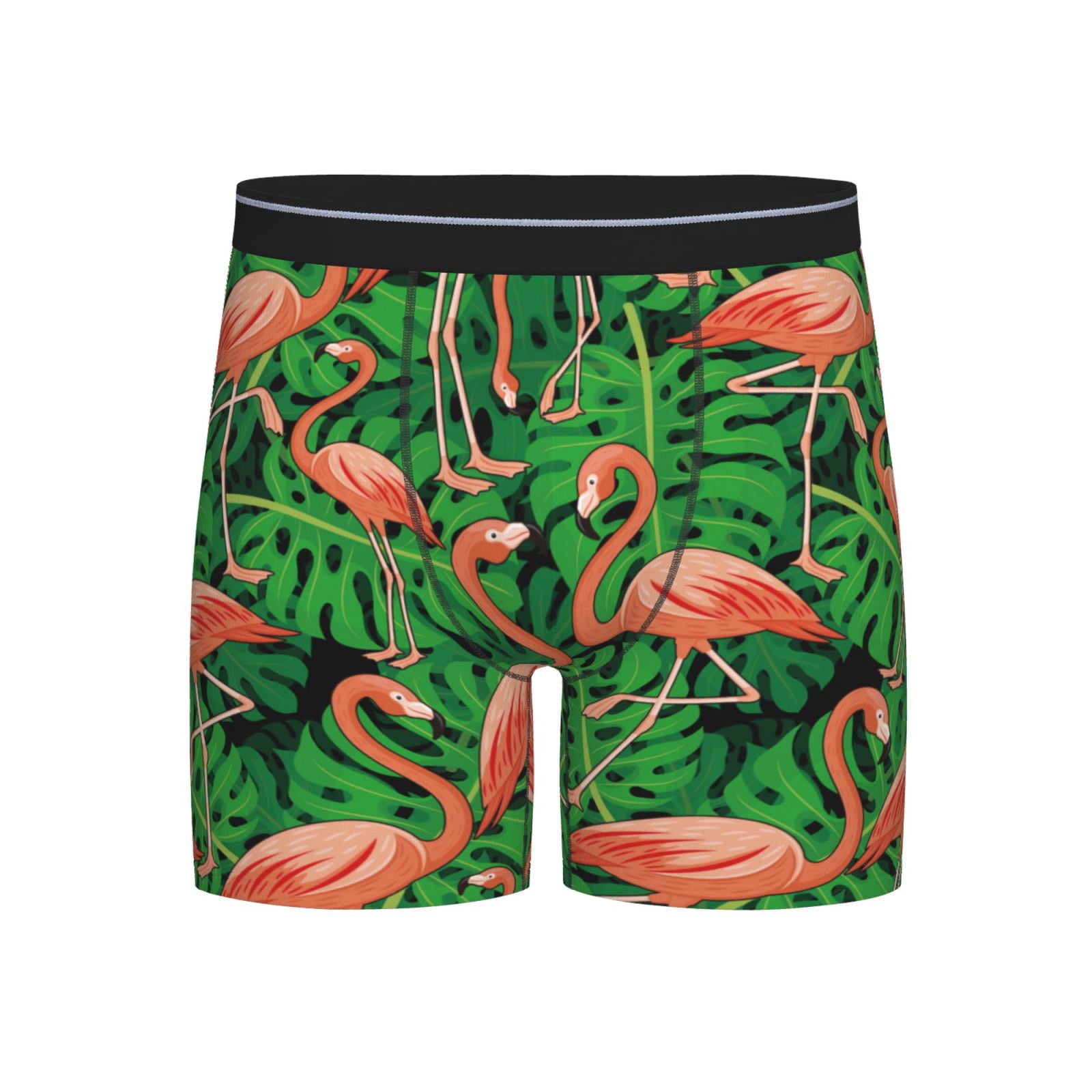 Cauagu Flamingo Print Men's Boxer Briefs, Funny & Cute Underwear ...