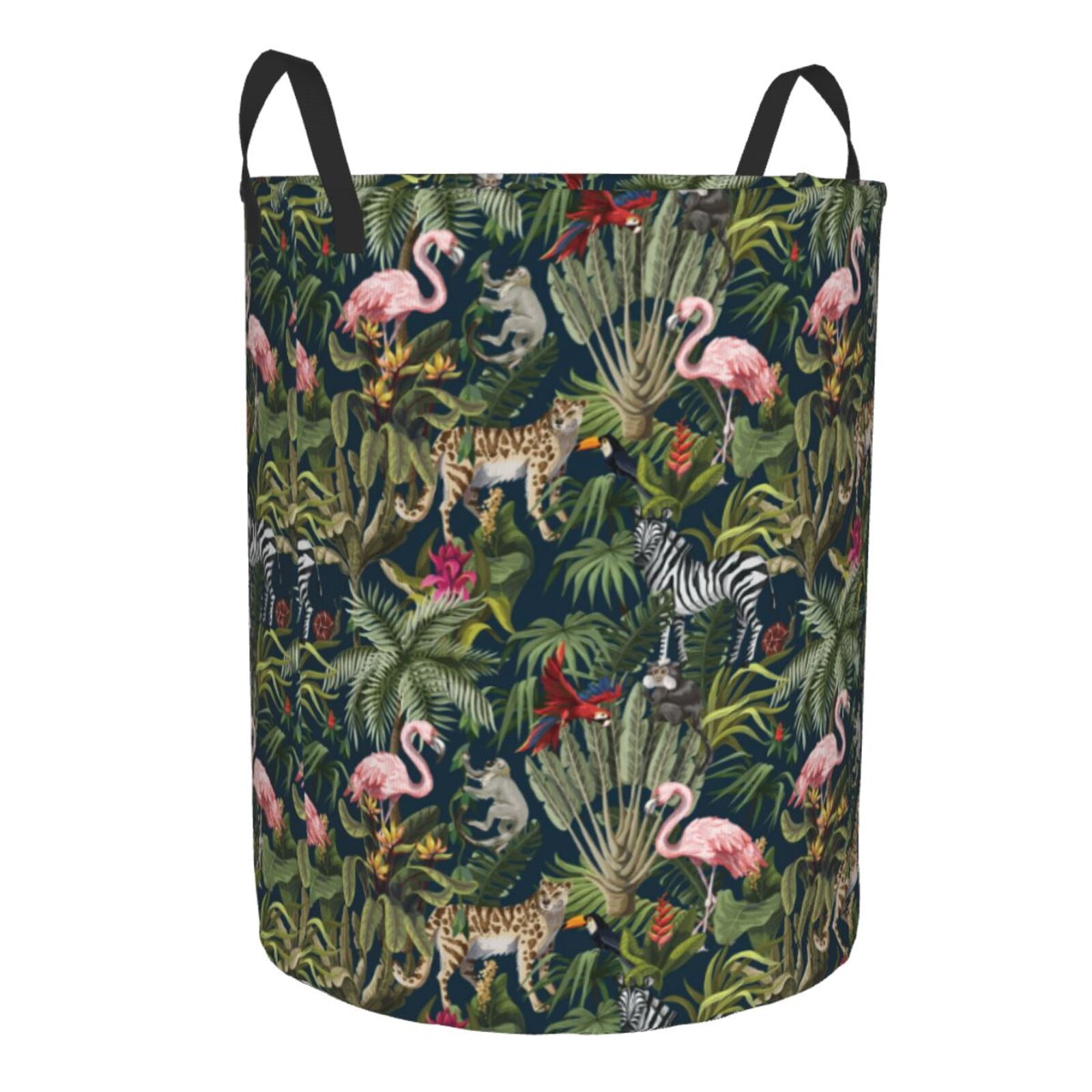 Cauagu Flamingos And Palm Leaves for Laundry Basket,Collapsible ...