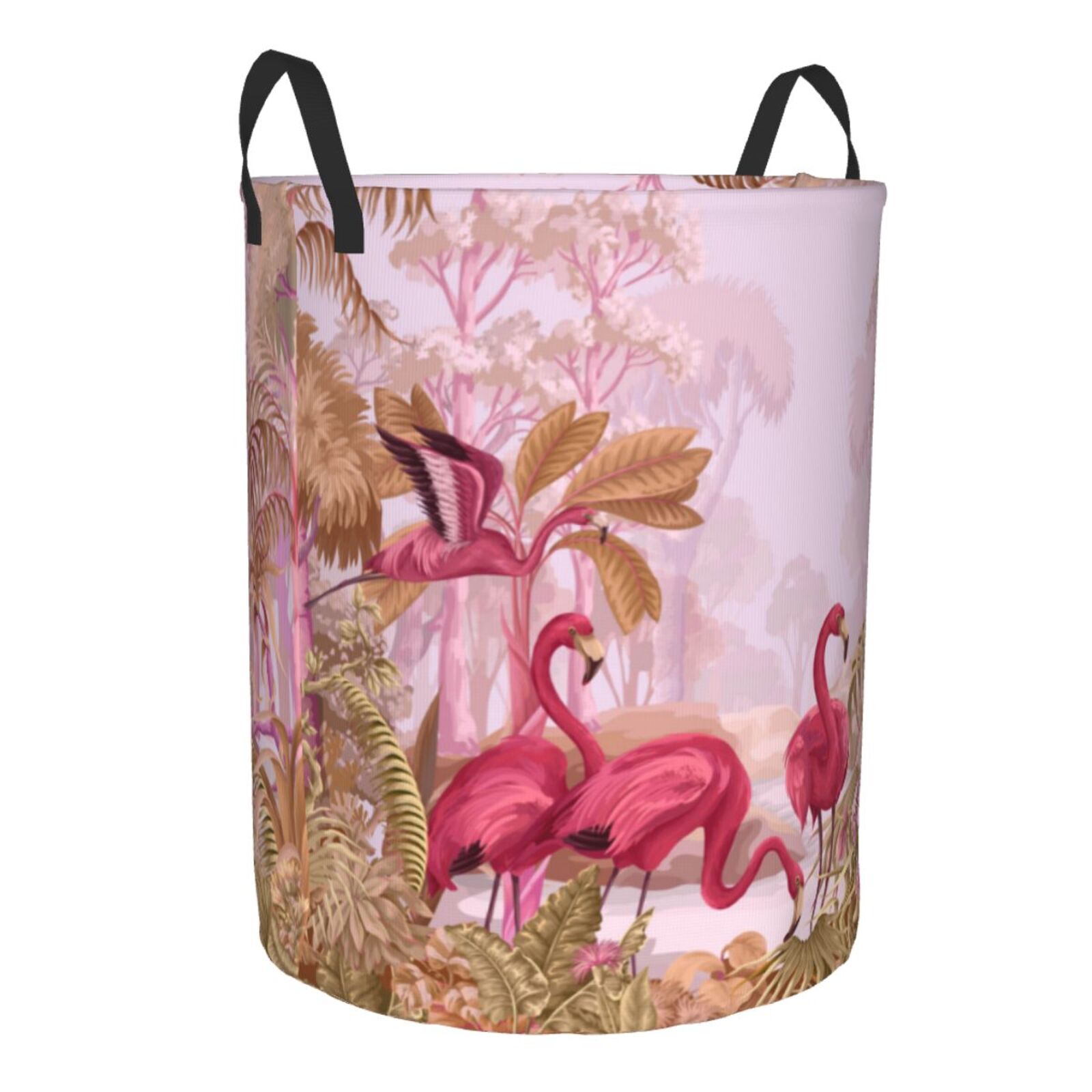 Cauagu Flamingos In The Tropical Forest for Laundry Basket,Collapsible ...