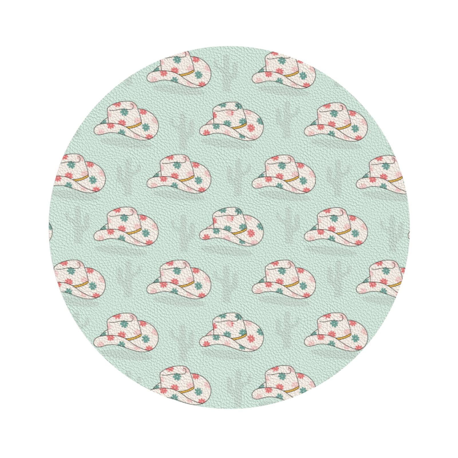 Cauagu Flora Daisy Cactus for Round Coaster,Drink Coasters Set of 4 ...