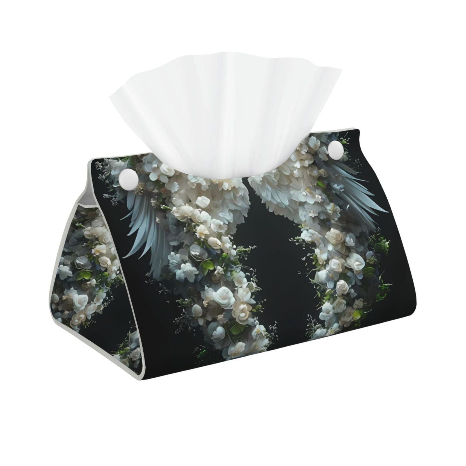 Cauagu Floral Angelic White Wings for Large Tissue Box Cover ...