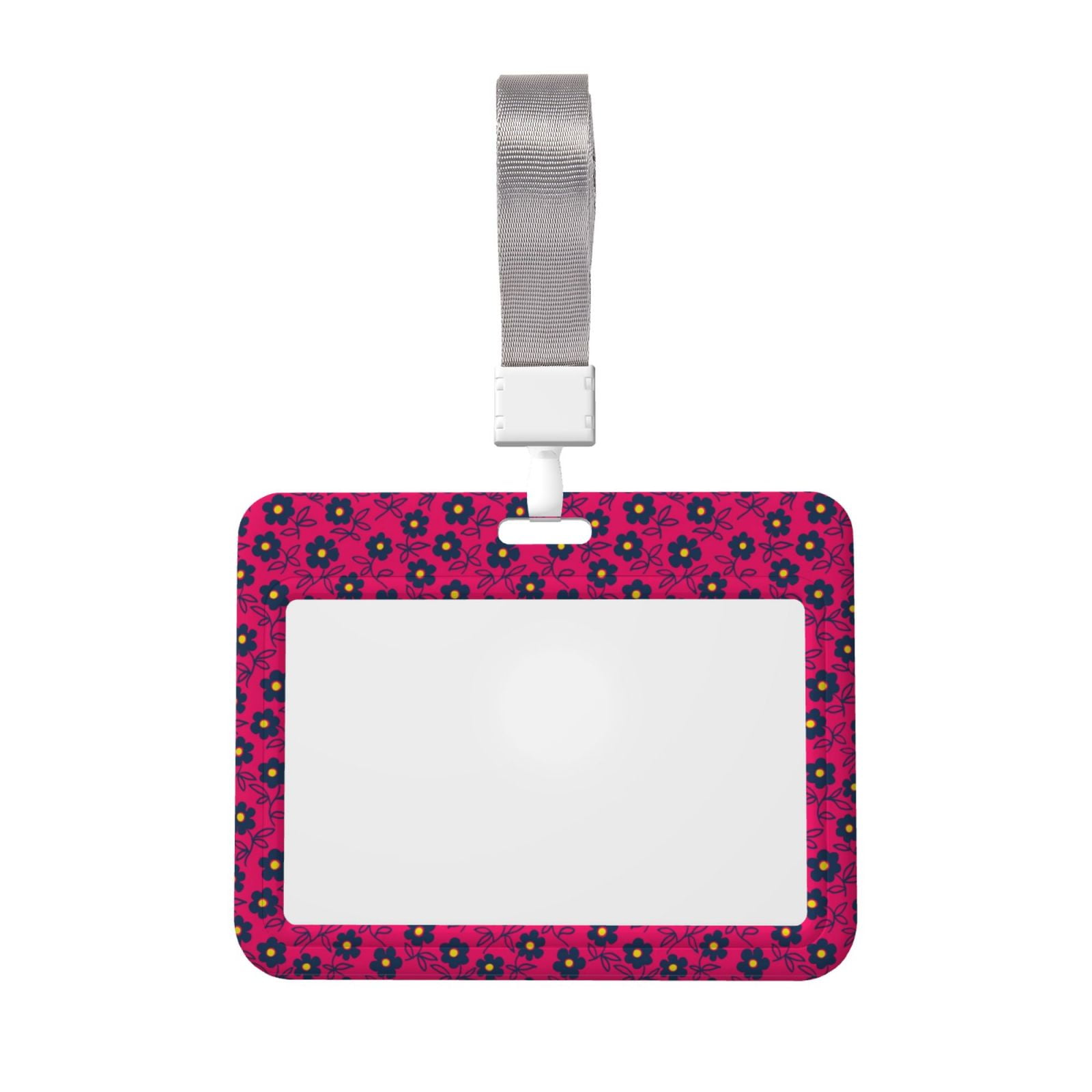 Cauagu Floral Colorful for ID Badge Holder,Badge Holder with Windows ...