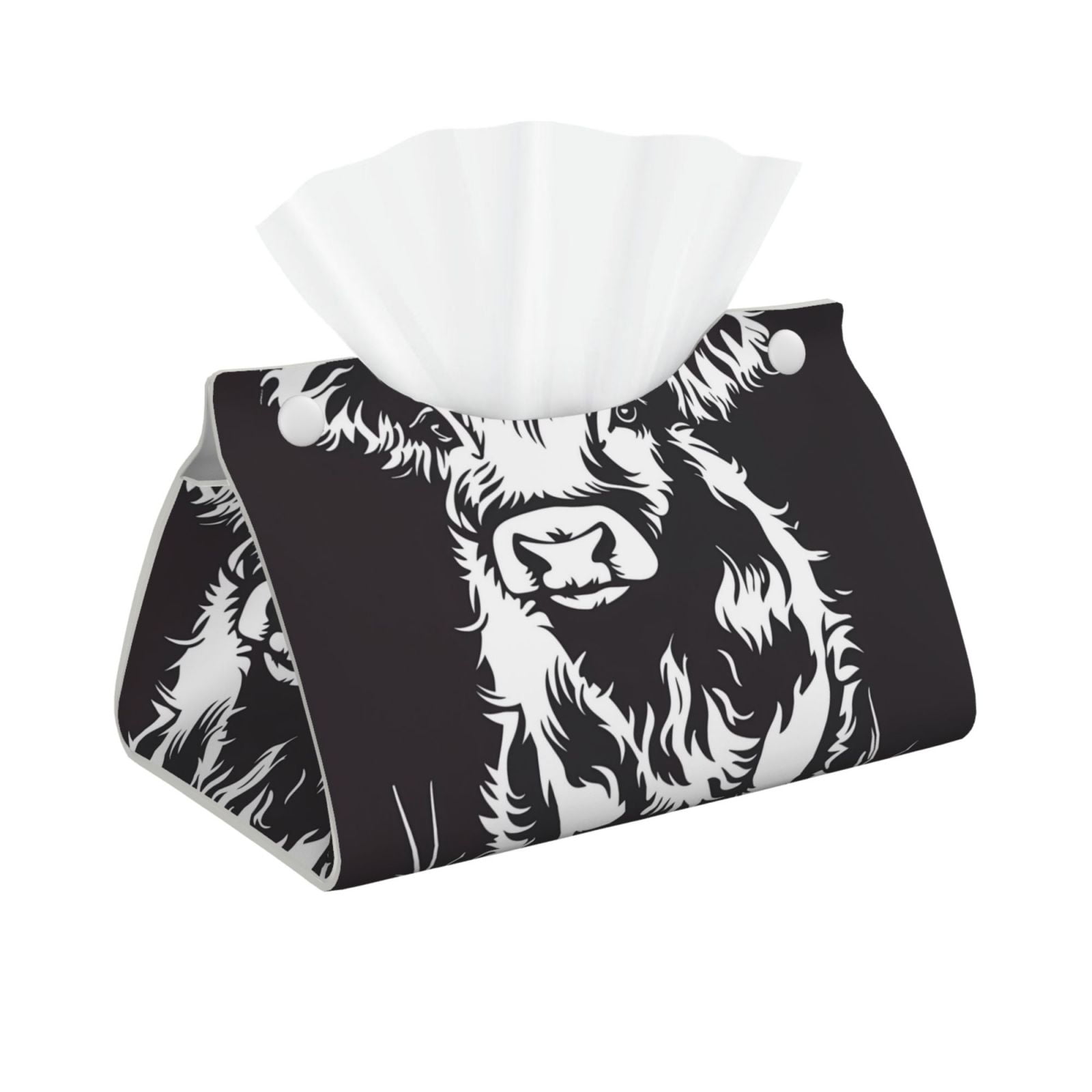 Cauagu Floral Cow Silhouette for Large Tissue Box Cover Rectangular ...
