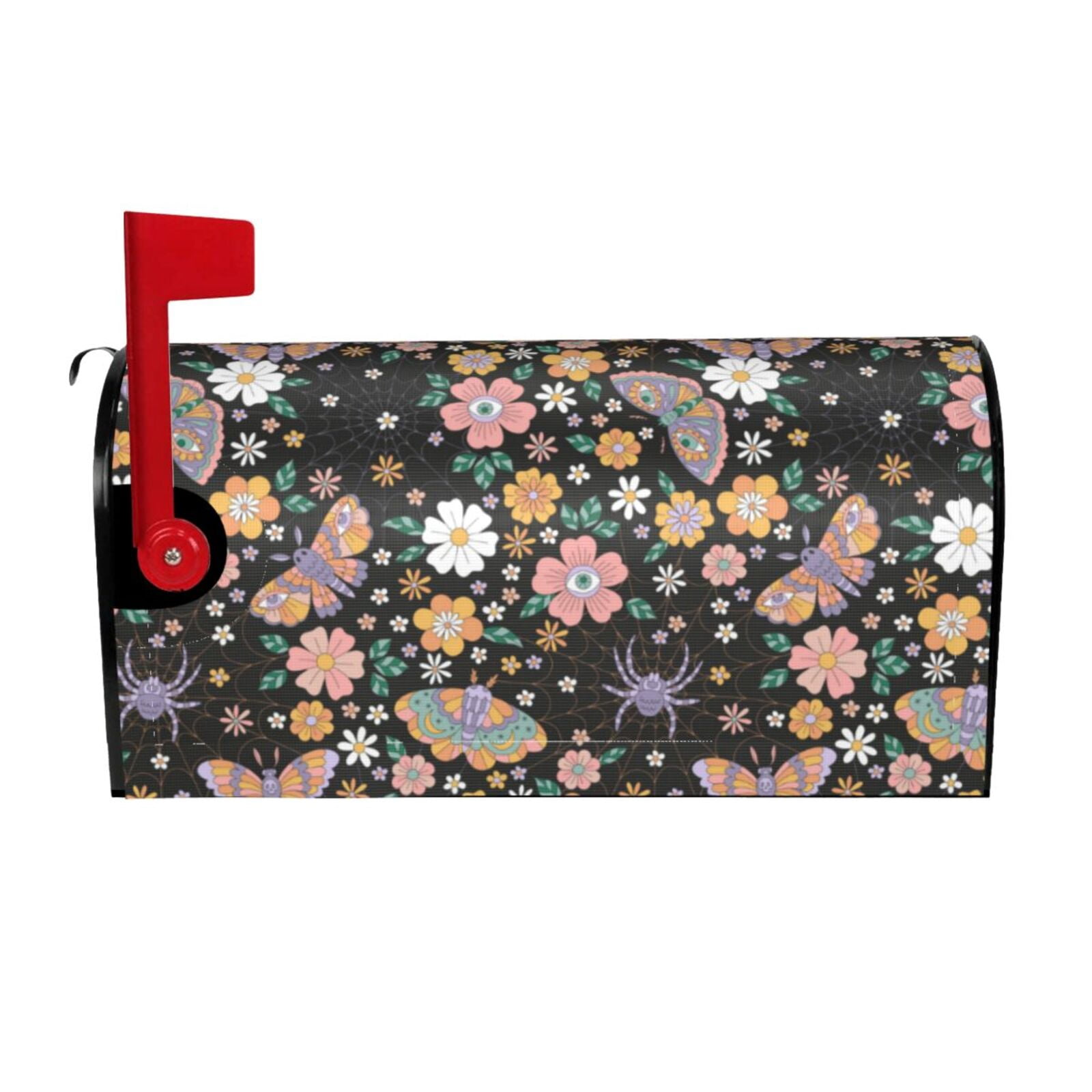 Cauagu Floral Insects Pattern Magnetic Mailbox Covers, Mailbox Cover ...