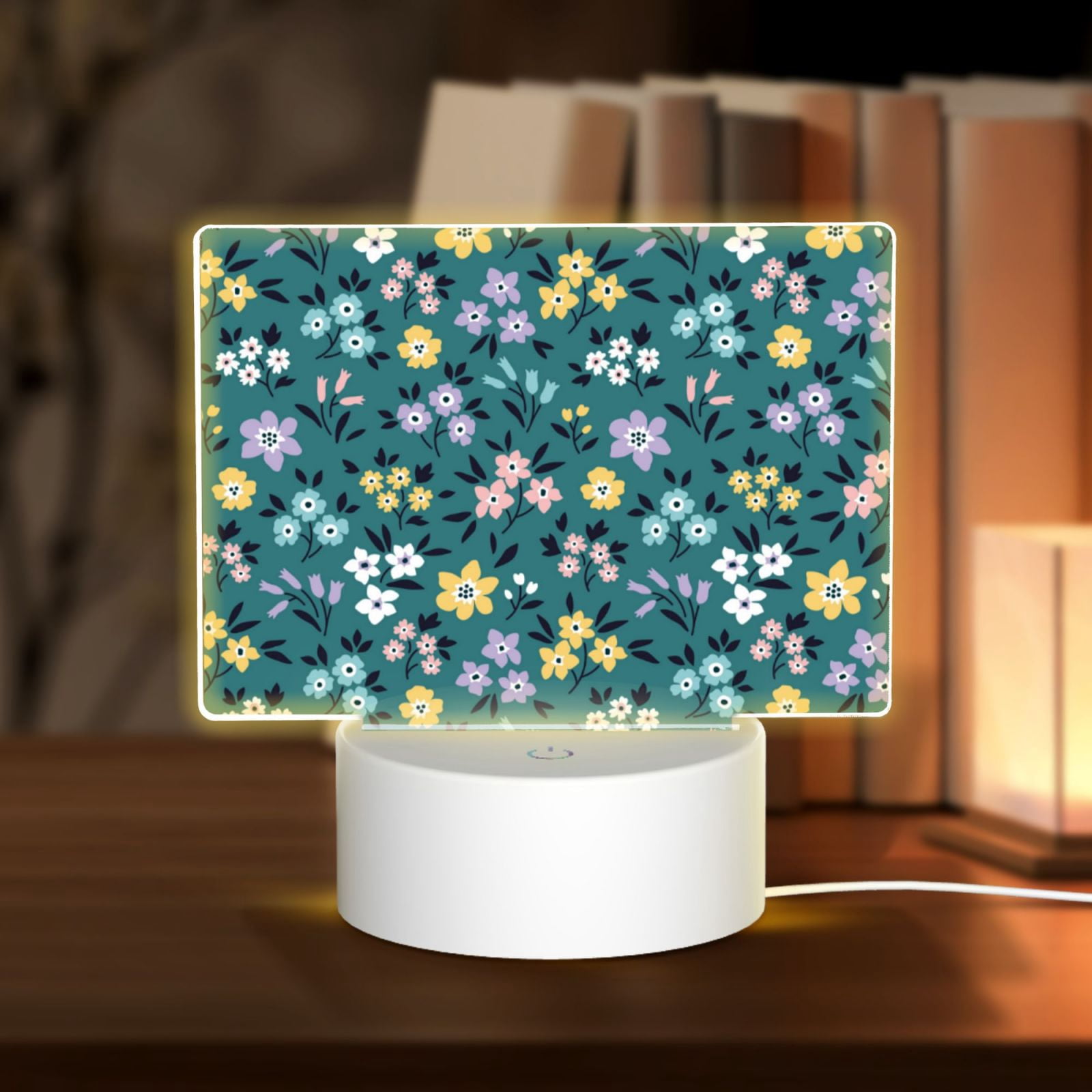 Cauagu Floral for Rectangle Acrylic Night Light - Acrylic Modern ...