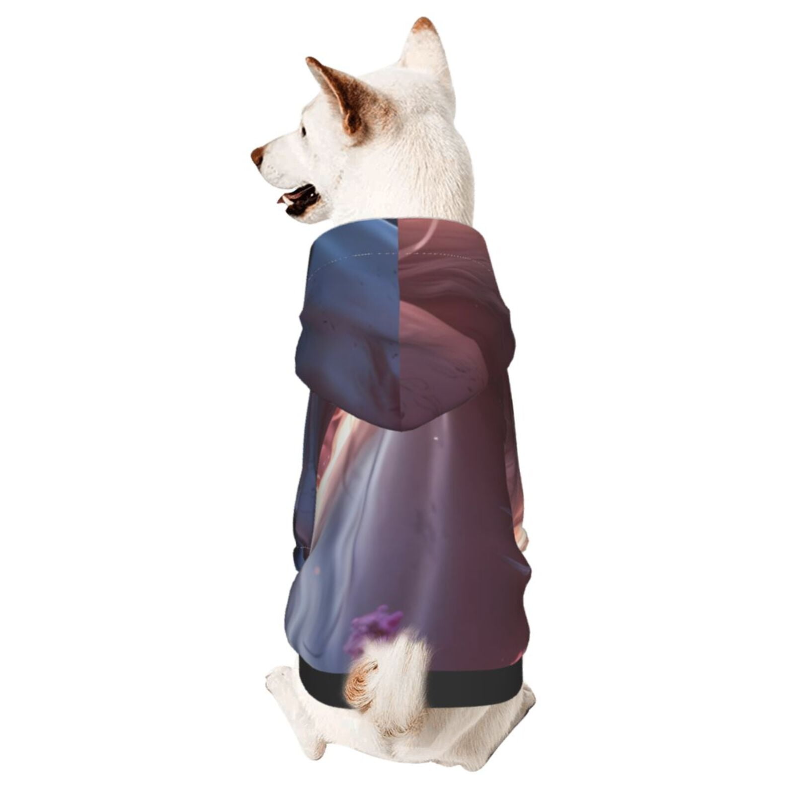 Cauagu Flower White Horse Pattern Winter Pet Hoodie Sweatshirts- Dog ...