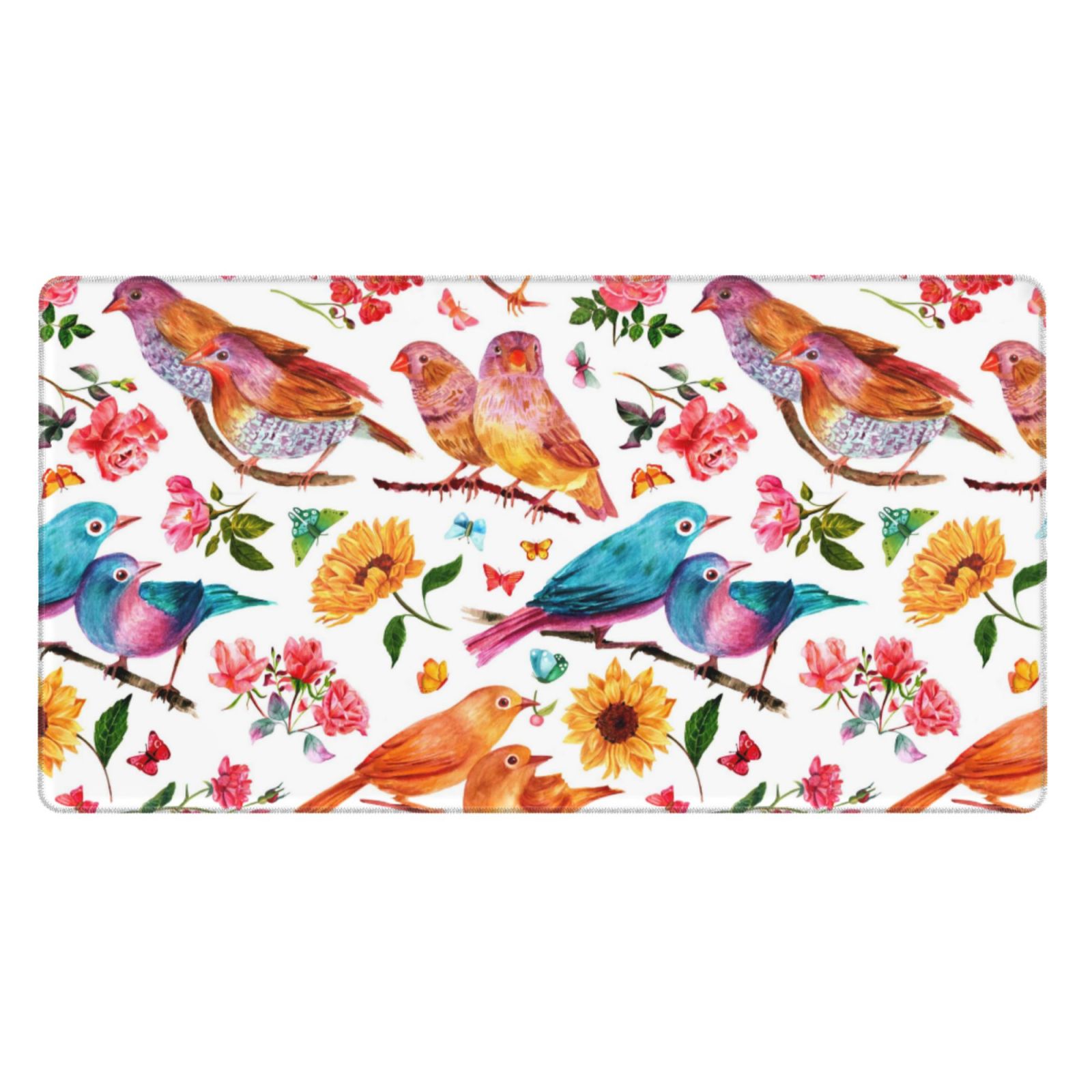 Cauagu Flowers Birds And Butterflies for Large Mouse Pad,XXL Extended ...