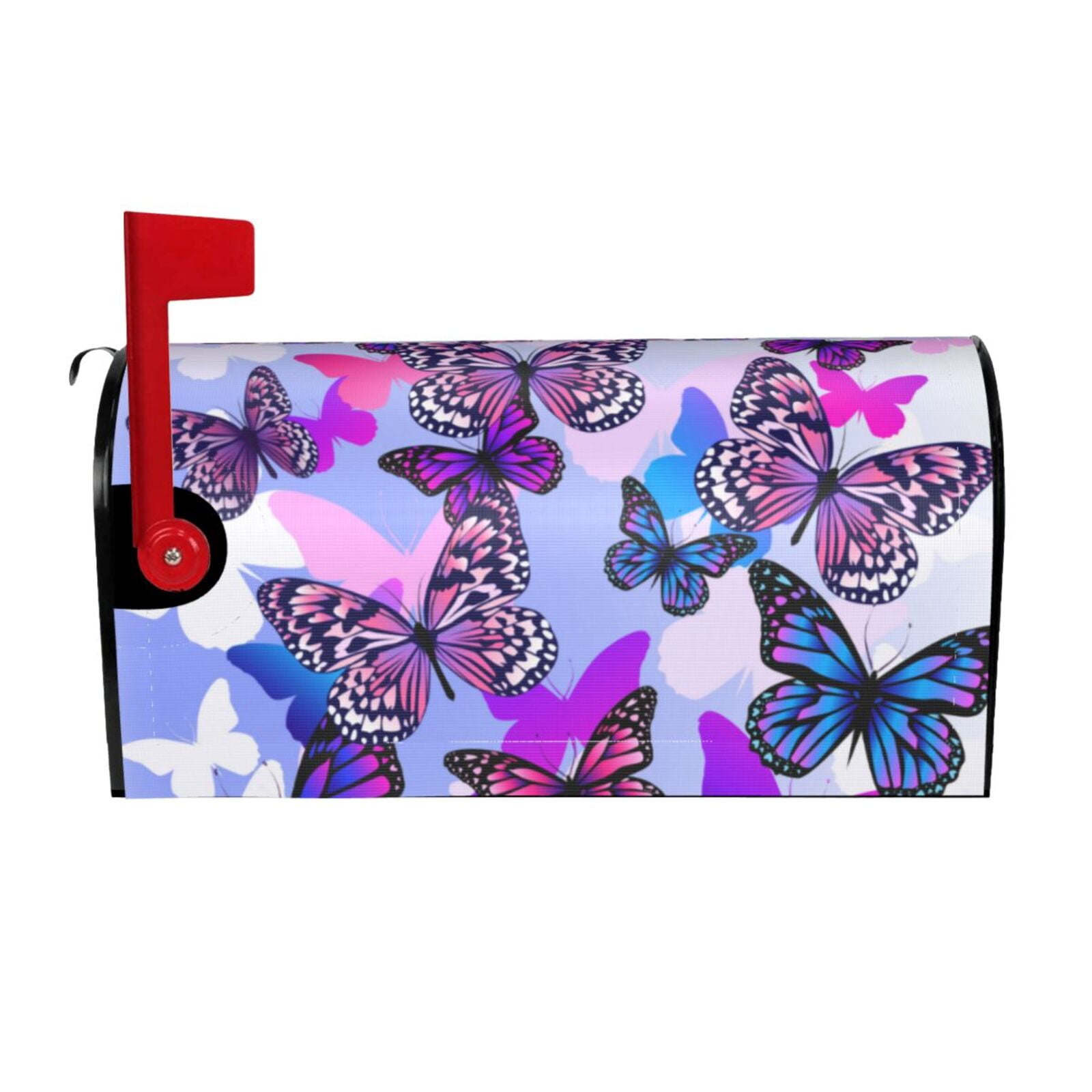Cauagu Flying Butterflies Pattern Magnetic Mailbox Covers, Mailbox ...