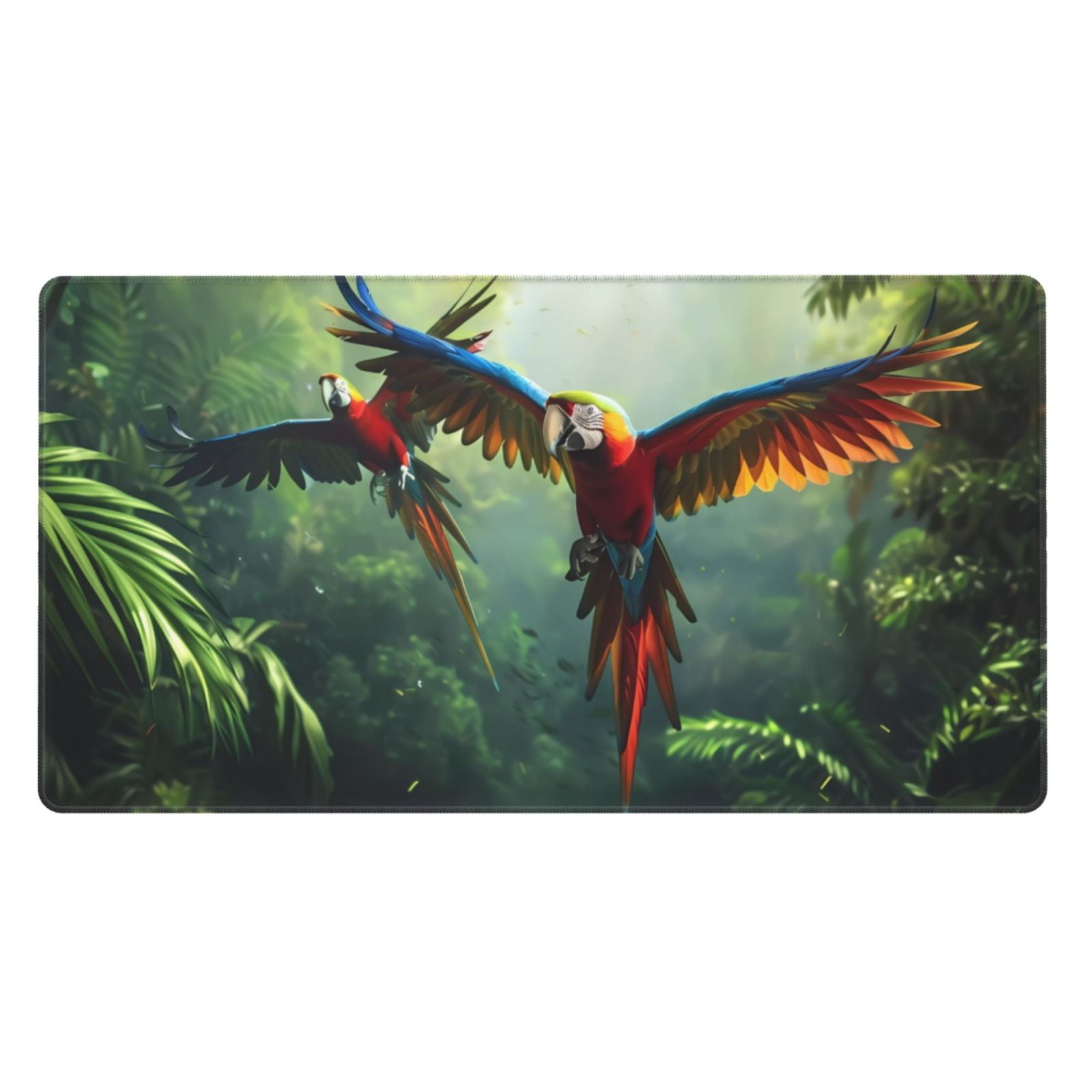 Cauagu Flying Parrots In Jungle for Large Mouse Pad,XXL Extended Gaming ...