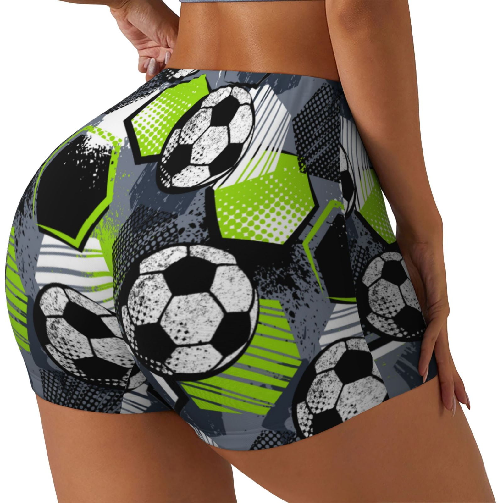 Cauagu Football for Womens Workout Impact Shorts,Booty Biker Shorts ...