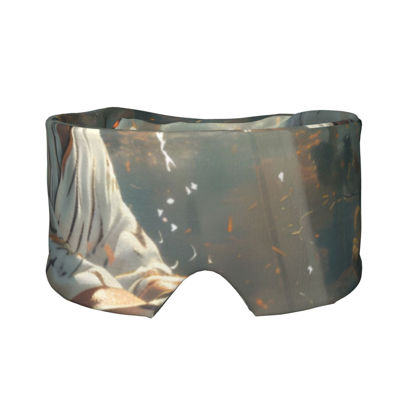 Cauagu Forest Meditating White Tiger Print Blocking Sleep Eye Masks ...