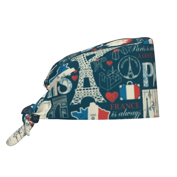 Cauagu France and Paris Pattern 1 Pcs Working Caps,Adjustable Working ...