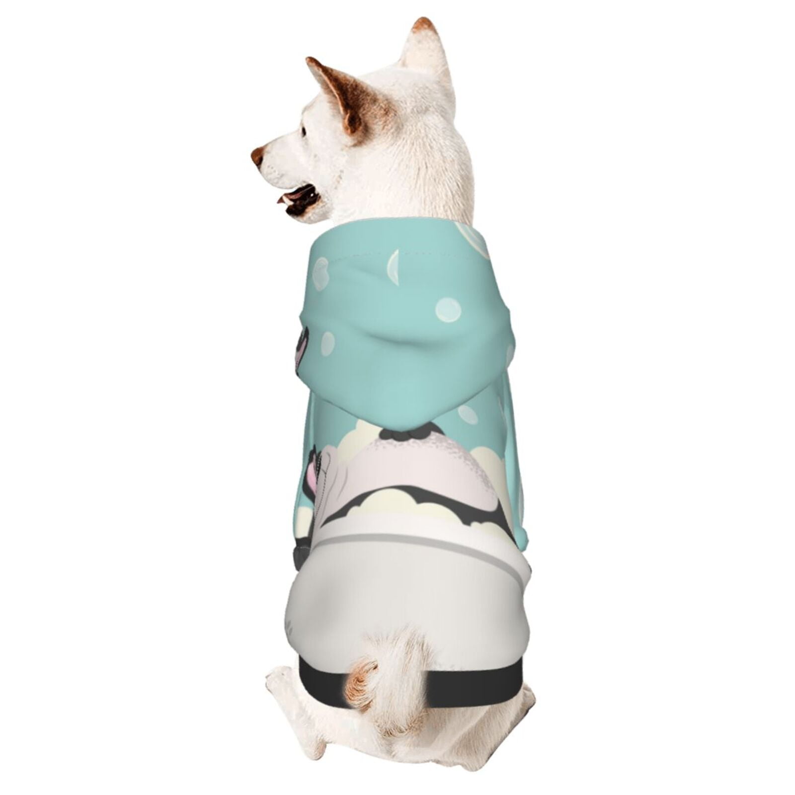 Cauagu French Bulldog Taking a Bath Pattern Winter Pet Hoodie ...