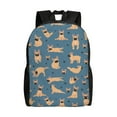 Cauagu French Bulldog Yoga Print Backpacks,Travel Daypack Casual Laptop ...