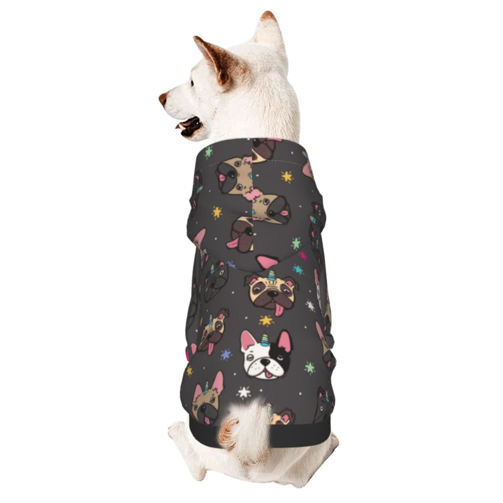Cauagu French Bulldogs Pattern Winter Pet Hoodie Sweatshirts- Dog ...