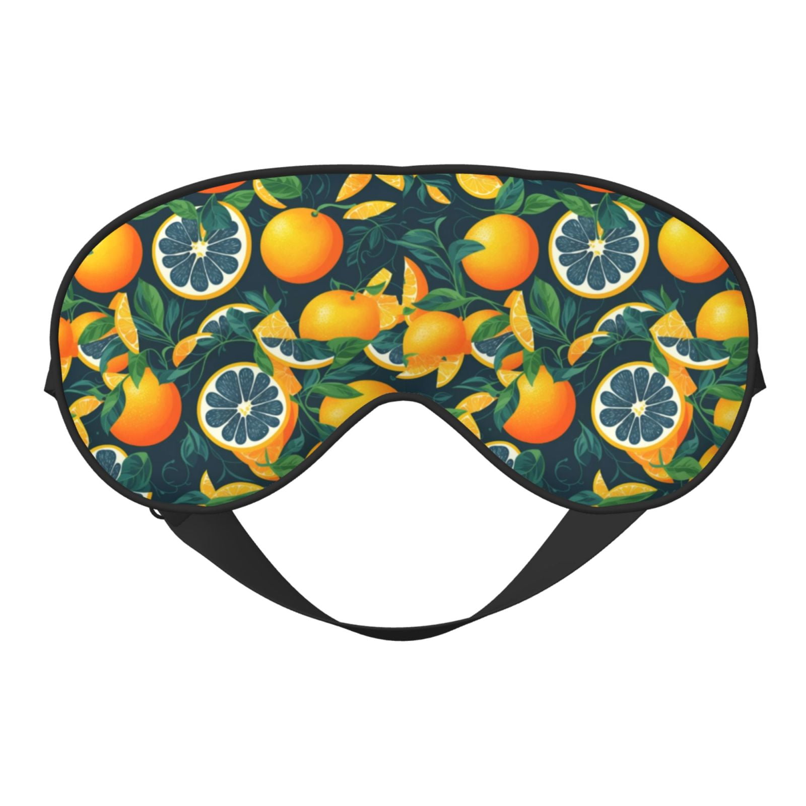 Cauagu Fresh Orange Print Sleep Eye Mask, Blindfold Eye Sleep Shade ...