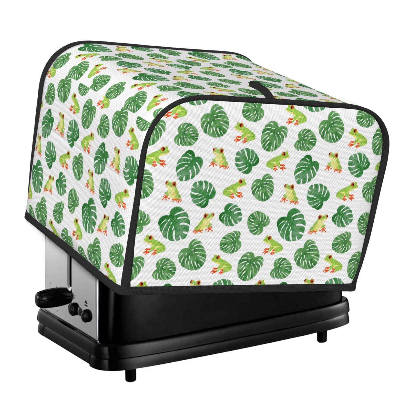 Cauagu Frogs And Tropical Leaves for 4 Slice Toaster Cover (11.4''×7.9 ...
