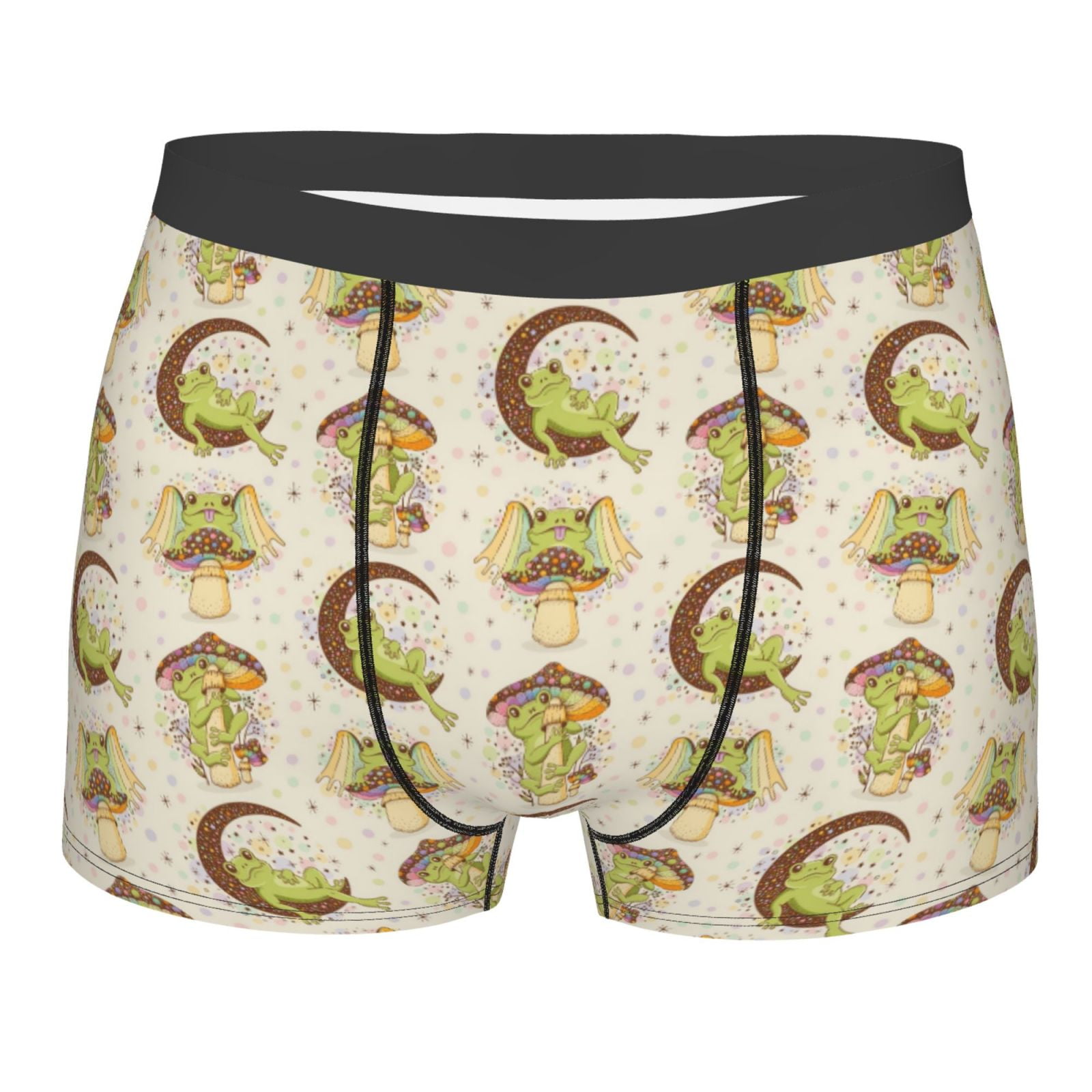 Cauagu Frogs Print Boxer Briefs for Men,Comfortable Breathable Men's ...