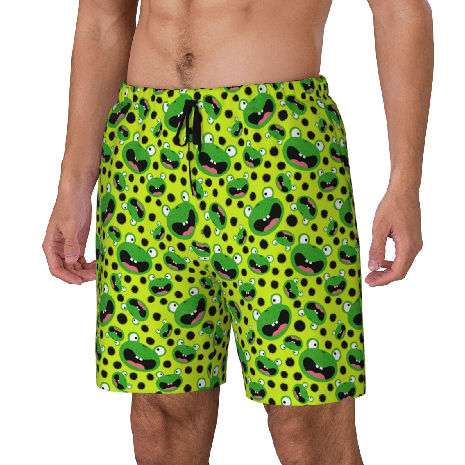 Cauagu Frogs Print Mens Swim Trunks Quick Dry Board Shorts Swim Shorts ...