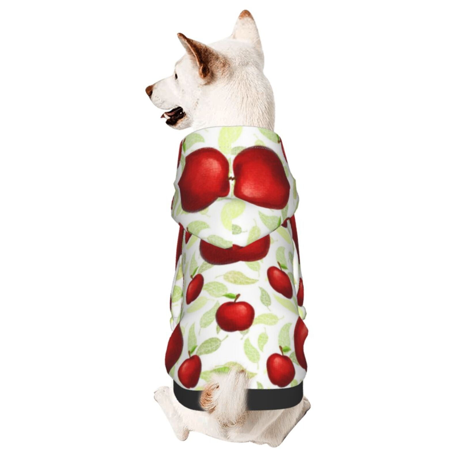 Cauagu Fruit Apples Pattern Winter Pet Hoodie Sweatshirts- Dog Hoodie ...