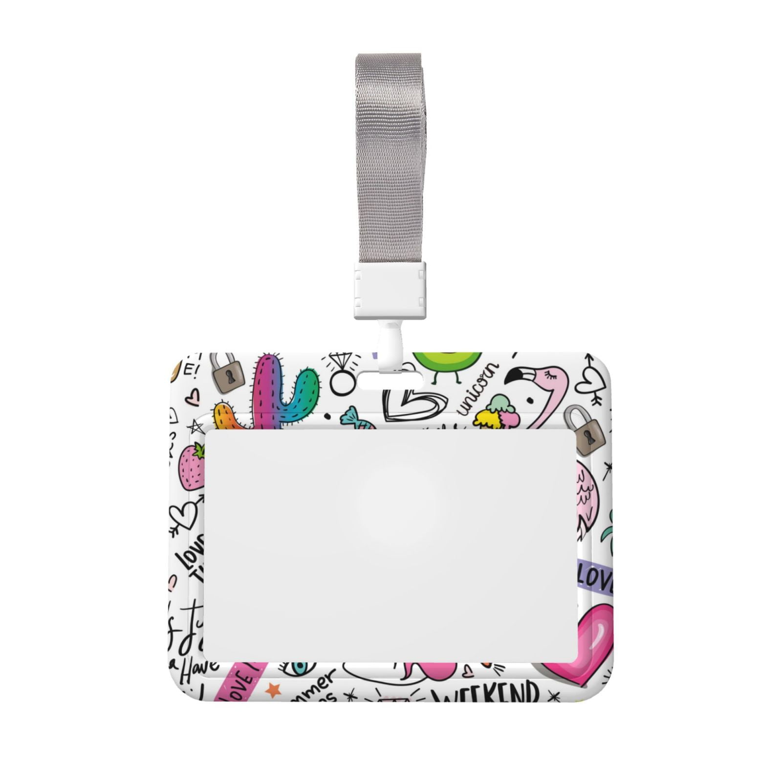 Cauagu Fun Animal with Unicorn for ID Badge Holder,Badge Holder with ...