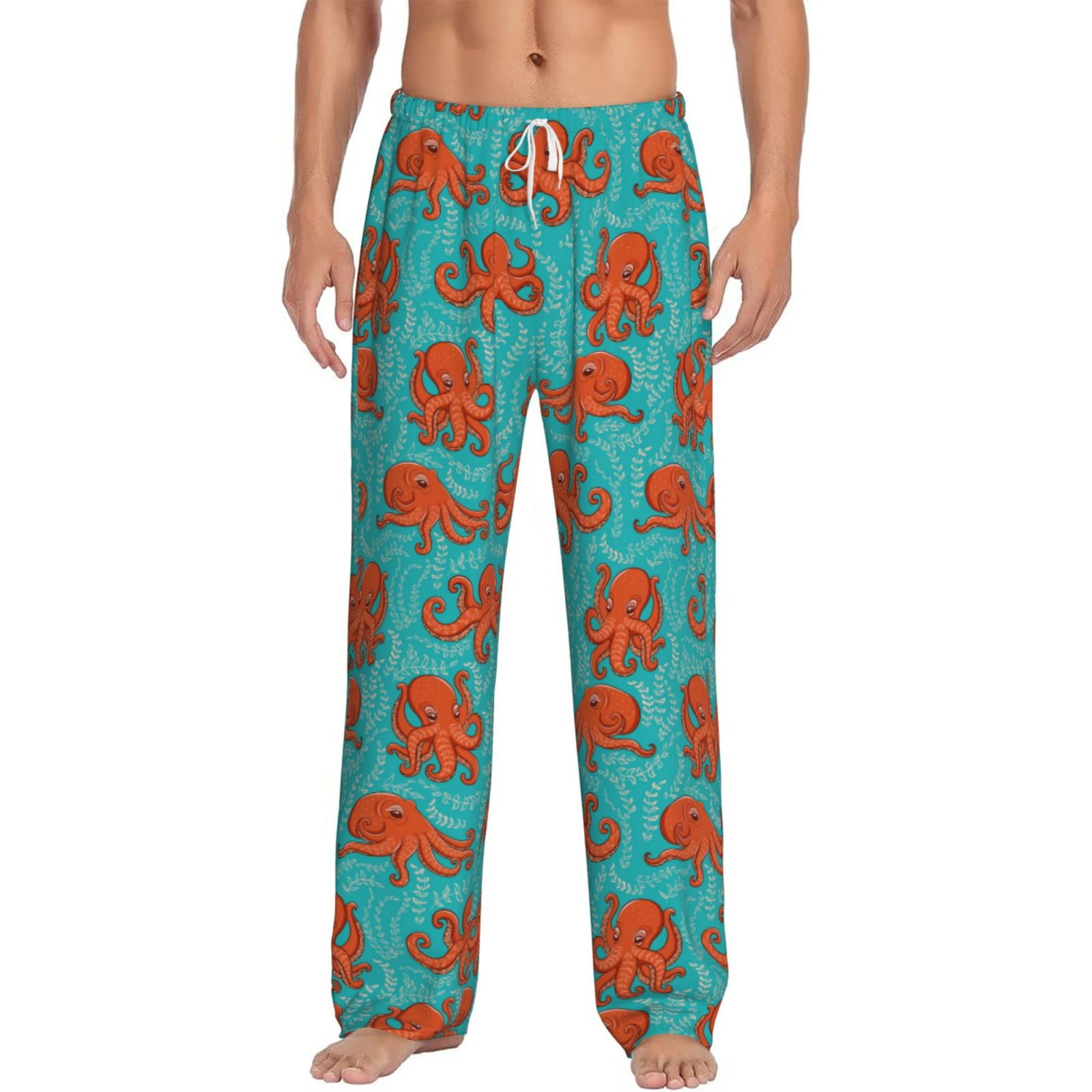 Cauagu Fun Octopus Mens Pajama Pants Sleep & Lounge Pants,PJ Bottoms ...