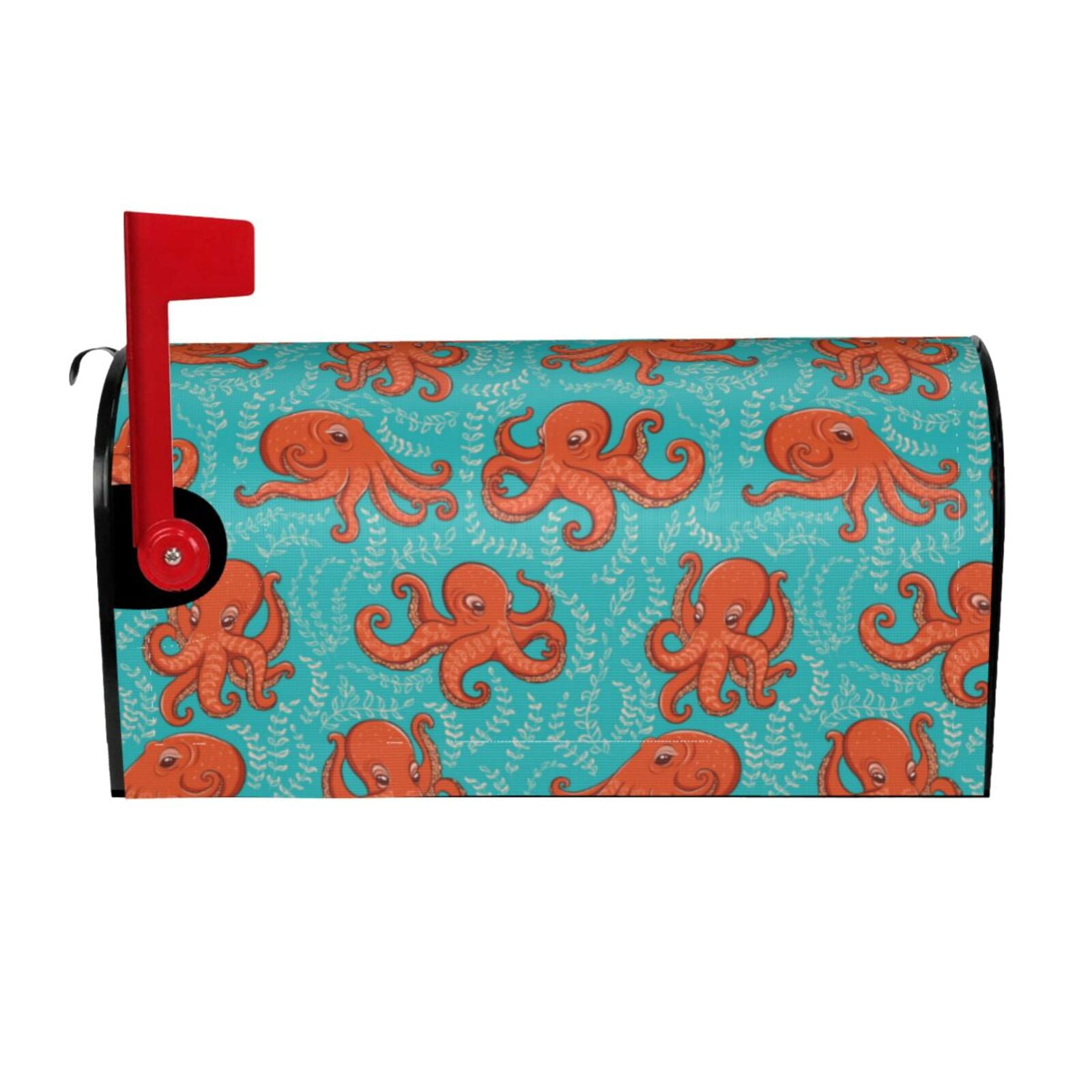 Cauagu Fun Octopus Pattern Magnetic Mailbox Covers, Mailbox Cover ...